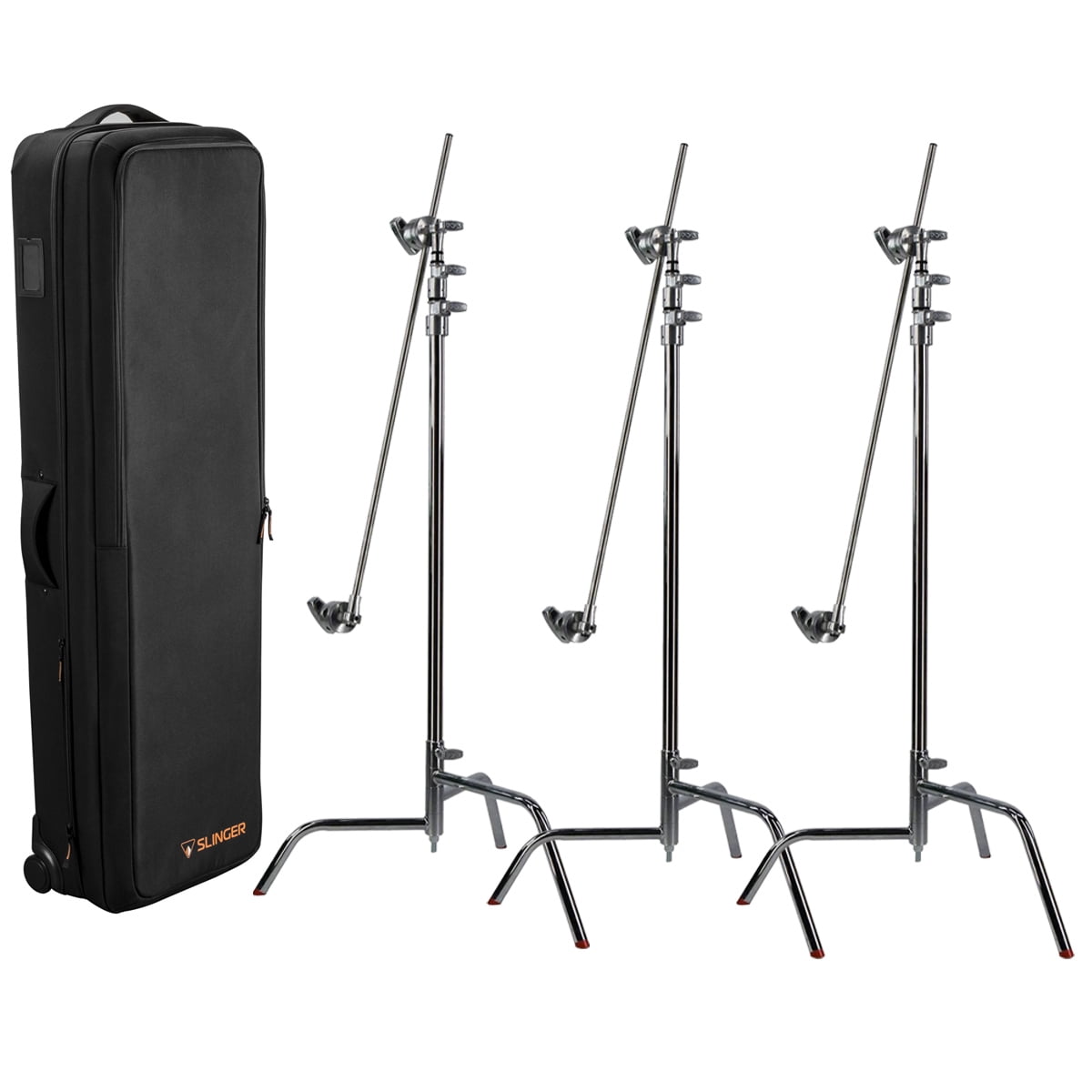 Matthews 40" C+ Stand with Turtle Base, Grip Head and Arm, Chrome, 3 ...