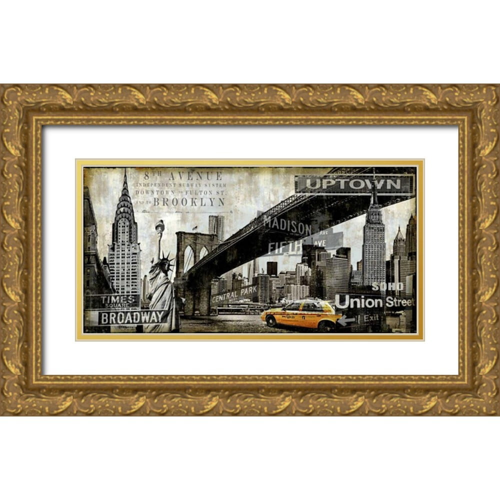 Matthews, Dylan 24x14 Gold Ornate Wood Framed with Double Matting ...