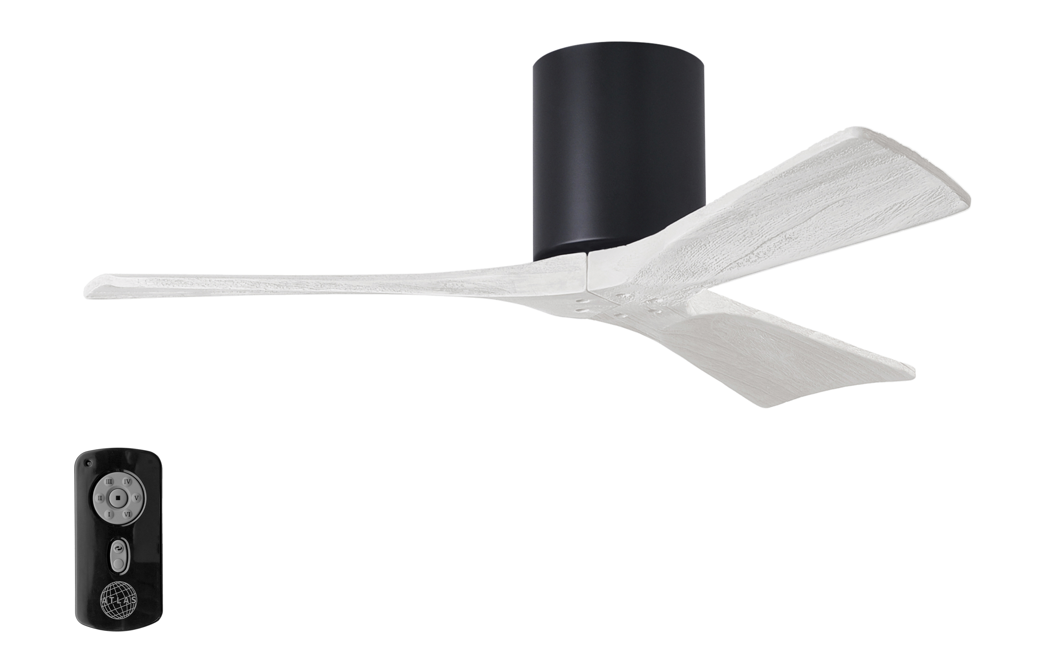 Matthews Fan Company IR3H-BK-MWH-42 Irene 42" Matte Black Hugger ...