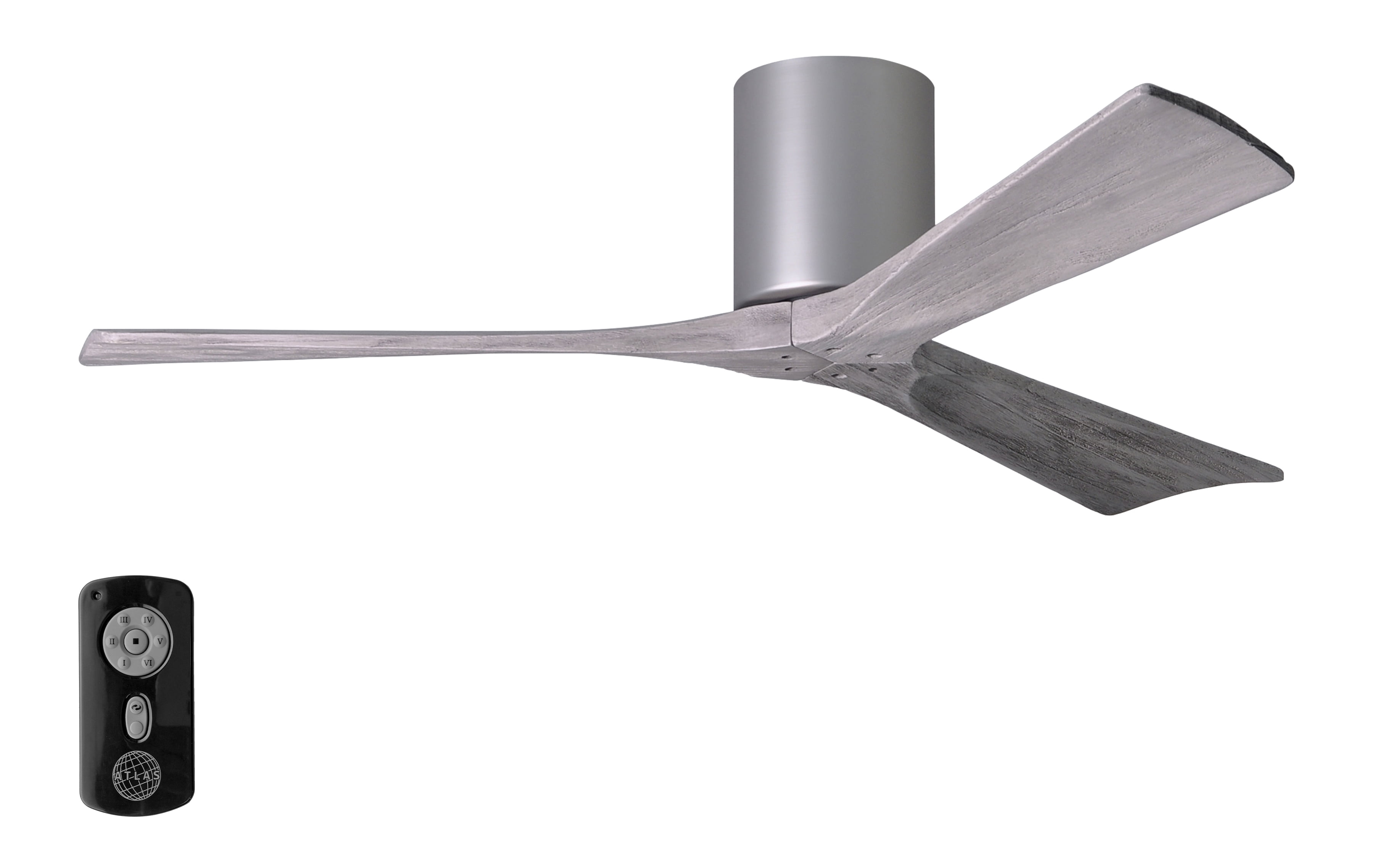 Matthews Fan Company IR3H-BN-BW-52 Irene 52" Brushed Nickel Hugger ...