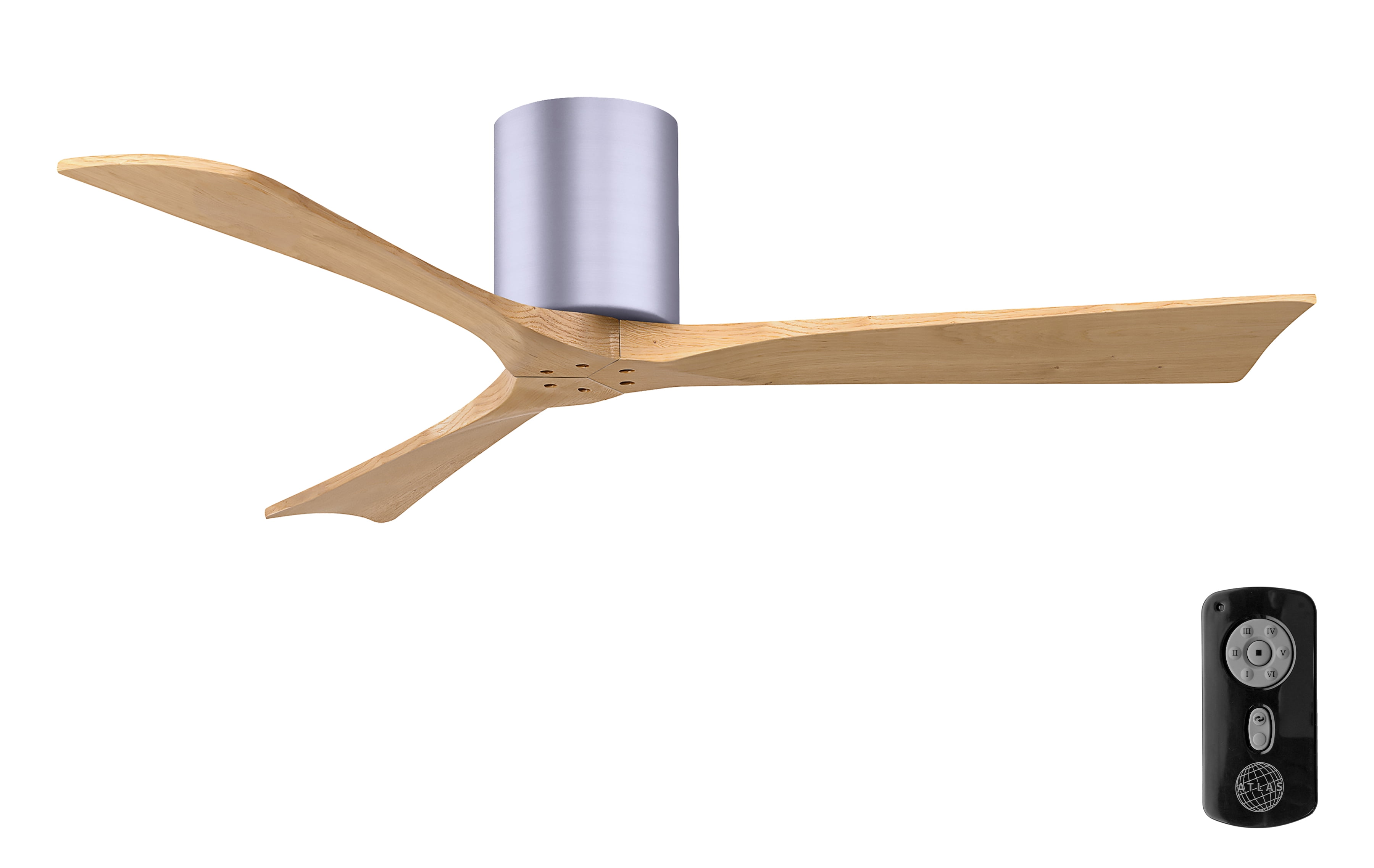 Matthews Fan Company IR3H-BN-LM-52 Irene 52" Brushed Nickel Hugger ...