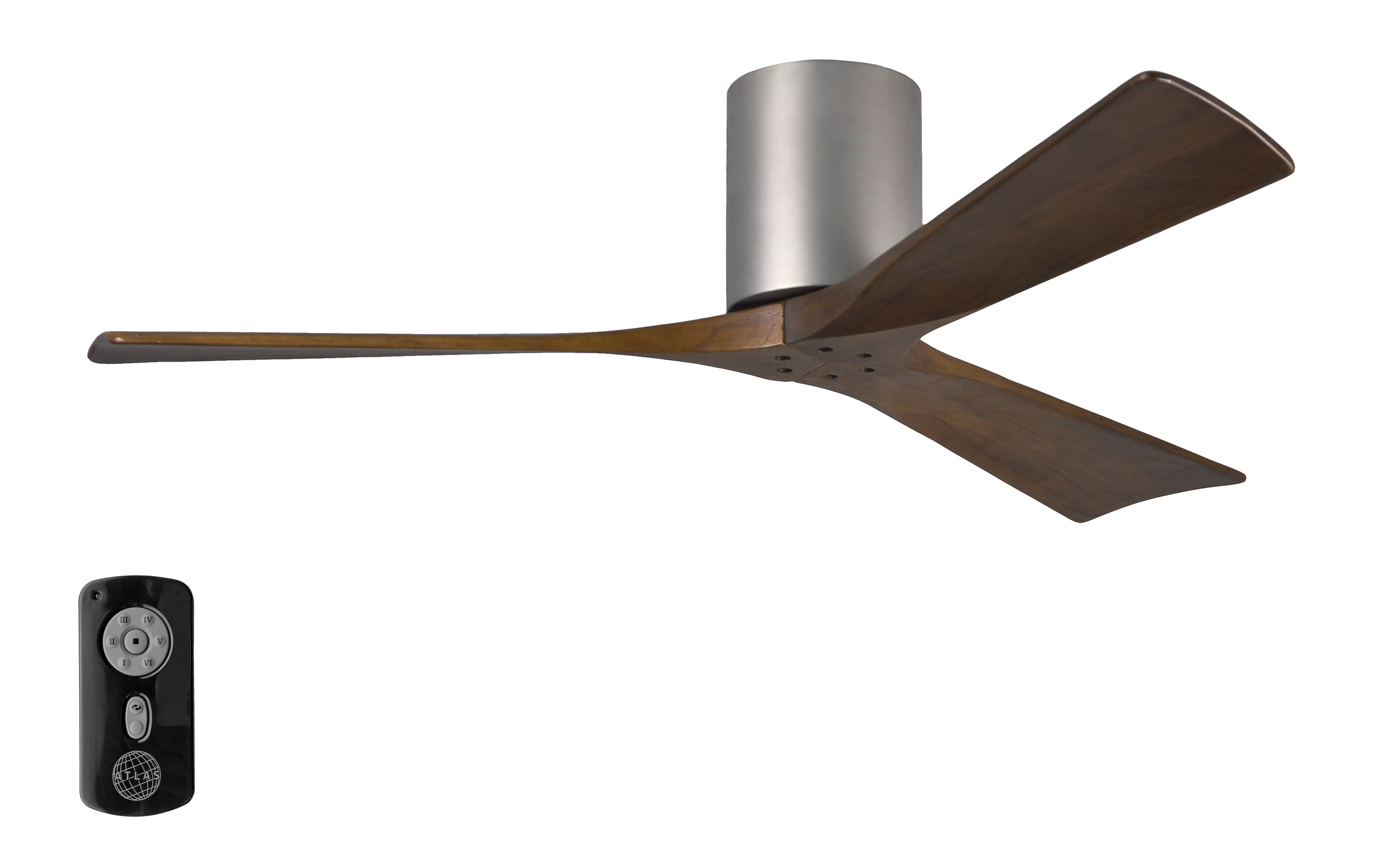 Matthews Fan Company IR3H-BN-WA-52 Irene 52" Brushed Nickel Hugger ...