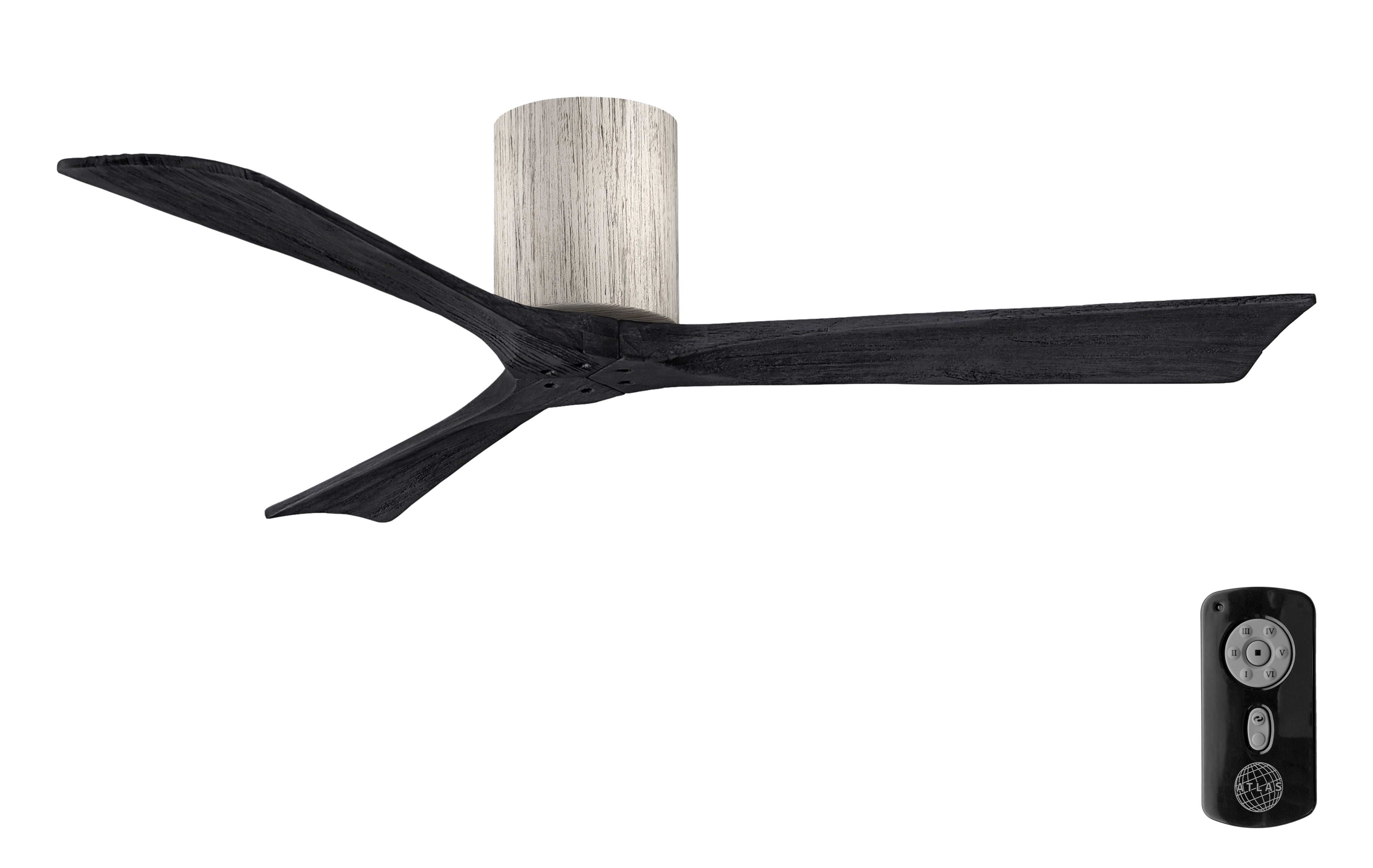 Matthews Fan Company IR3H-BW-BK-52 Irene 52" Barn Wood Hugger Ceiling ...