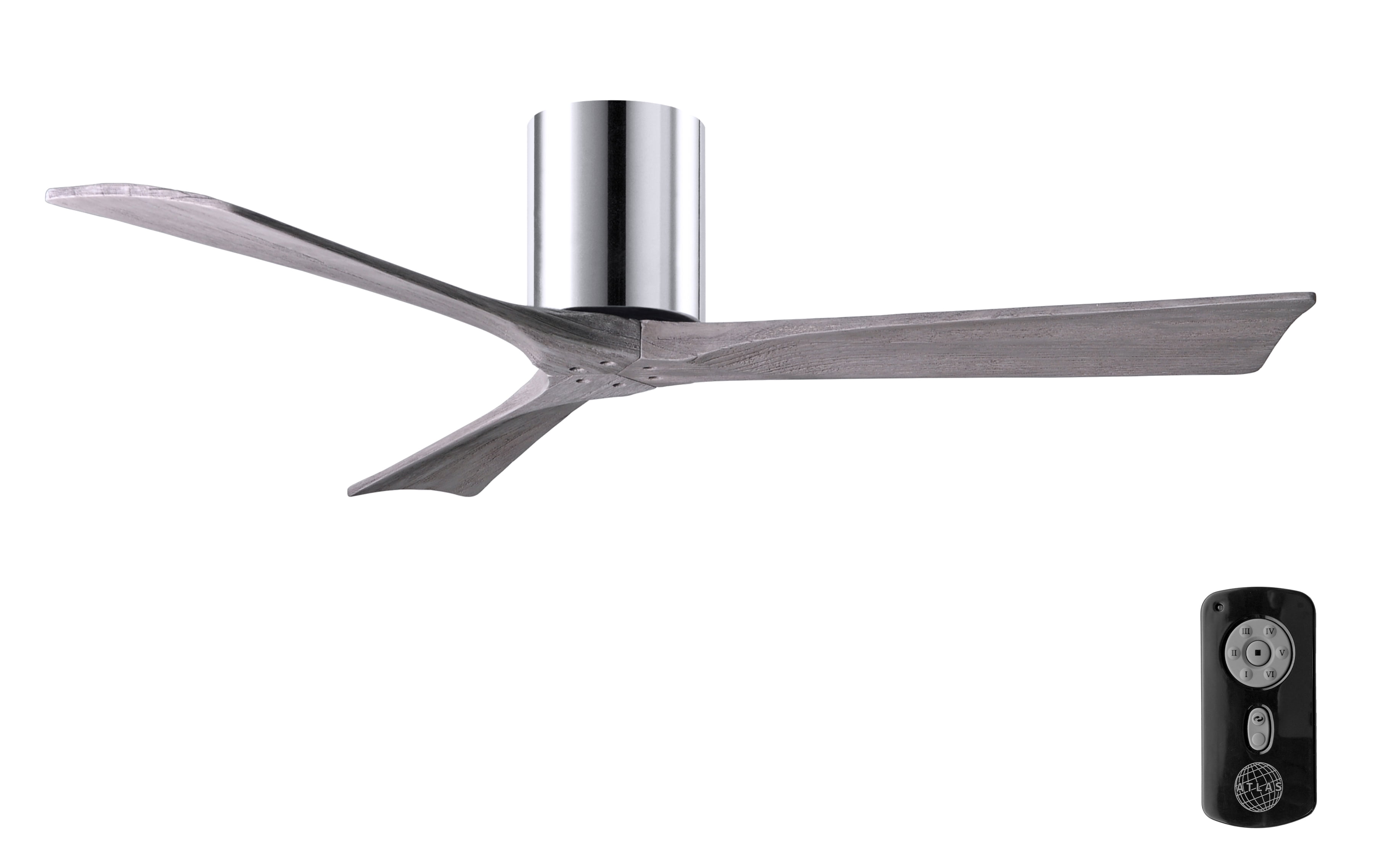 Matthews Fan Company IR3H-CR-BW-52 Irene 52" Polished Chrome Hugger ...