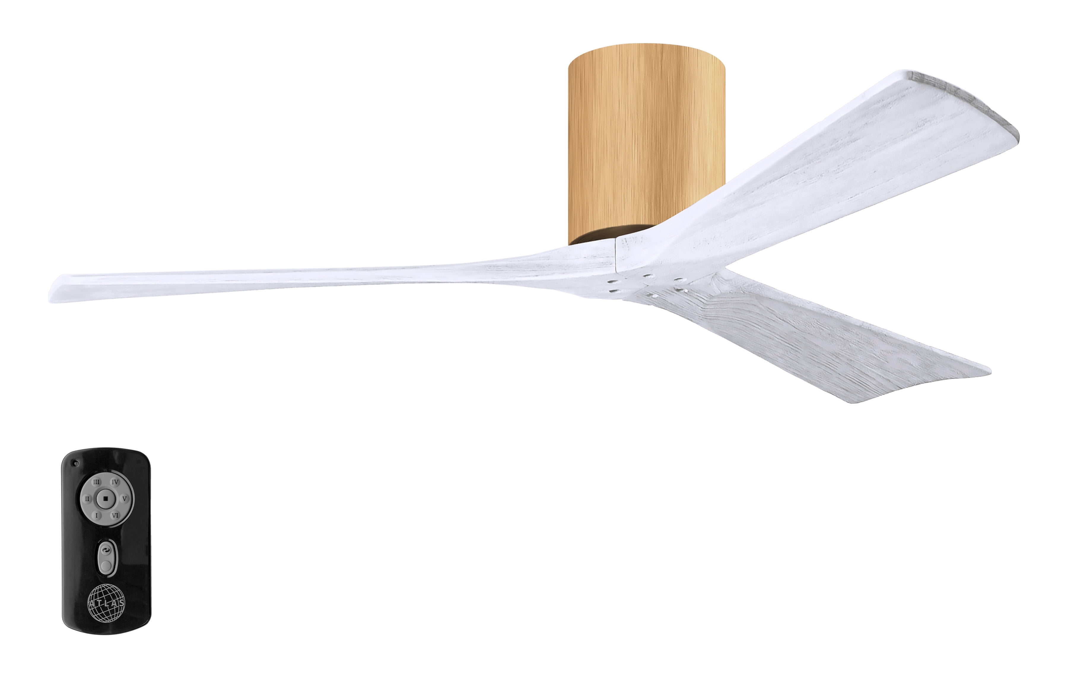 Matthews Fan Company IR3H-LM-MWH-52 Irene 52" Light Maple Hugger ...