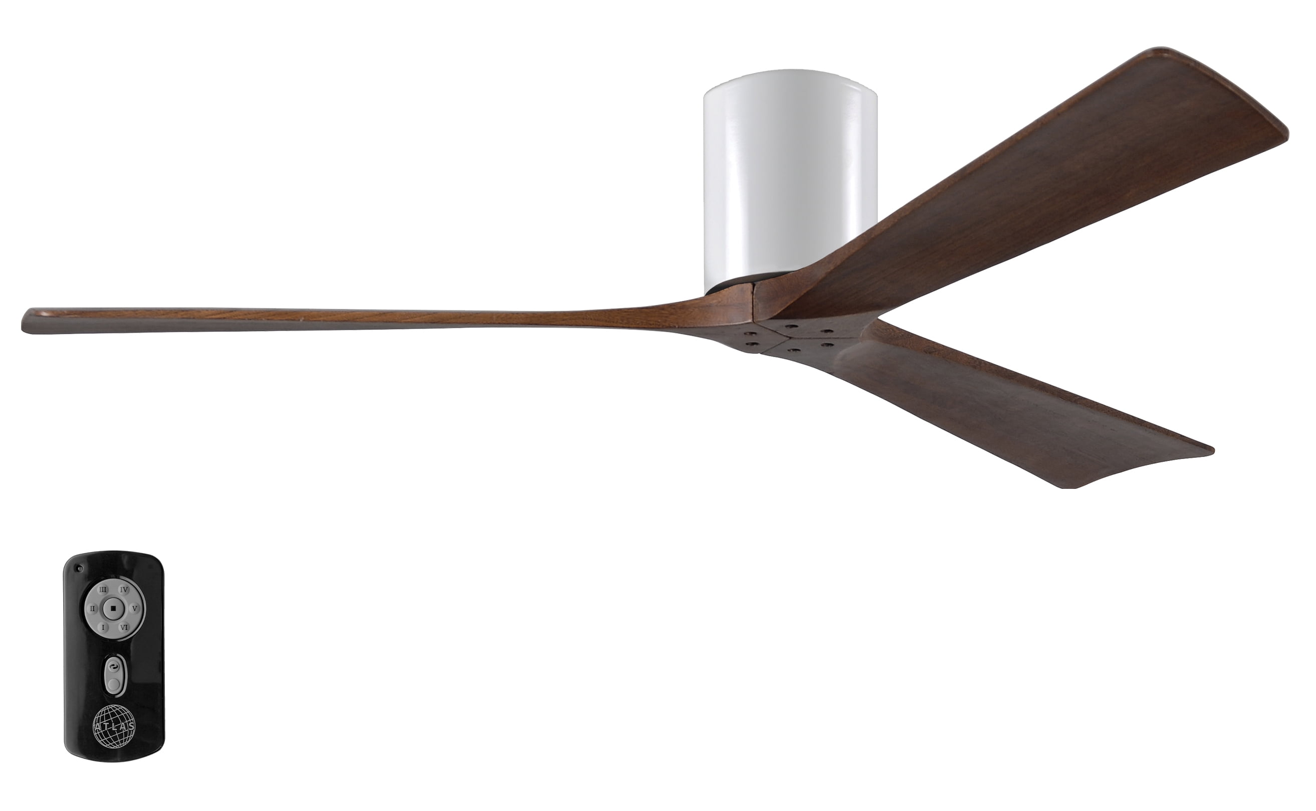 Matthews Fan Company IR3H-WH-WA-60 Irene 60" Gloss White Hugger Ceiling ...