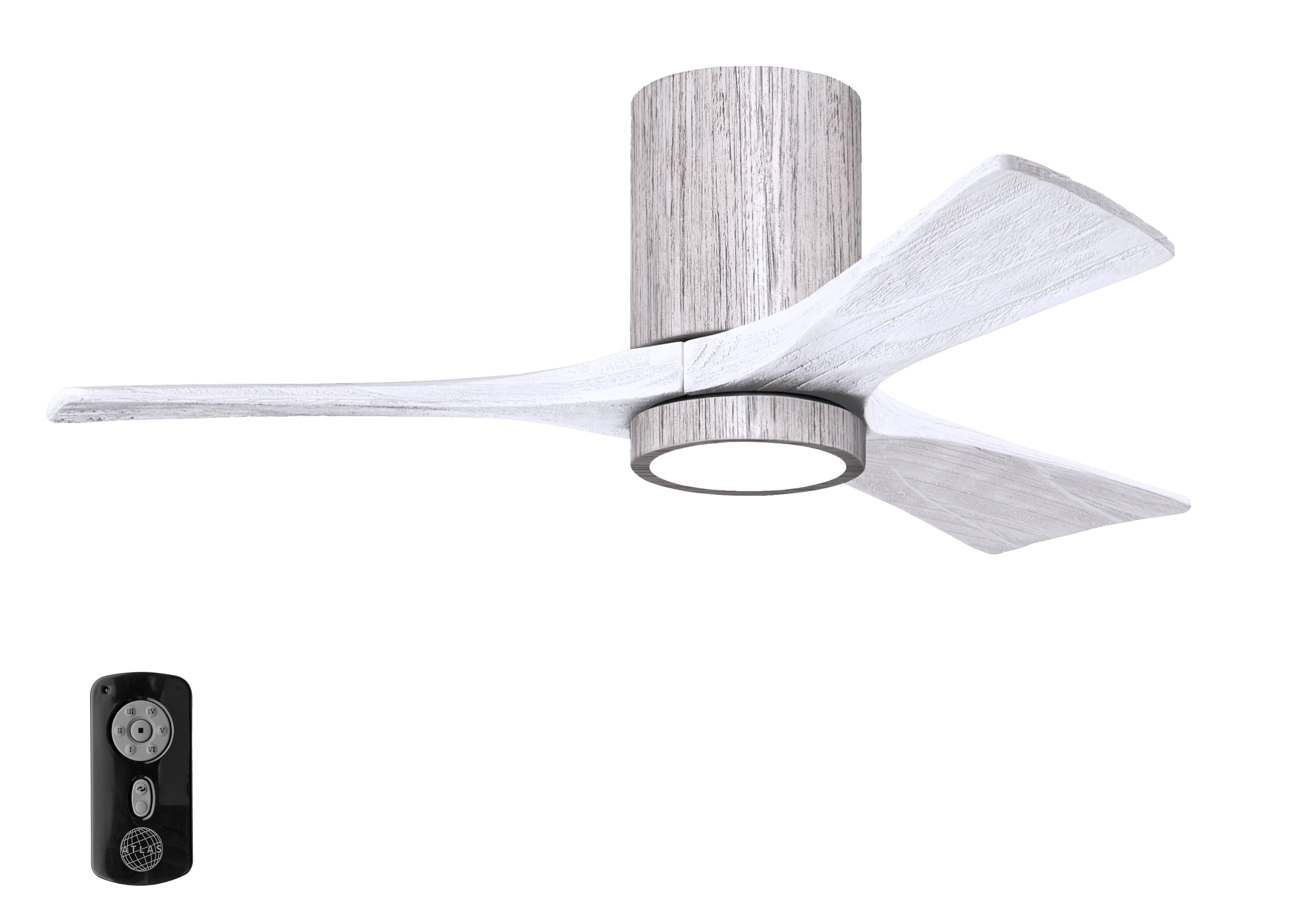 Matthews Fan Company IR3HLK-BW-MWH-42 Irene 42" Barn Wood Hugger ...