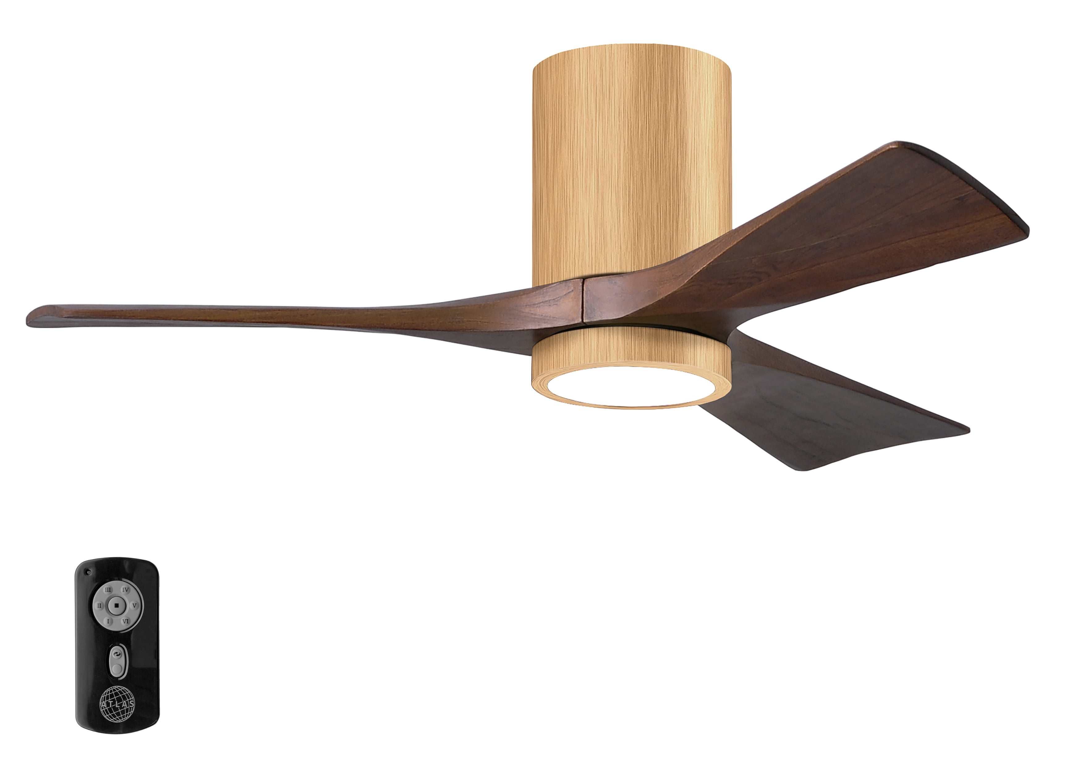 Matthews Fan Company IR3HLK-LM-WA-42 Irene 42" Light Maple Hugger ...