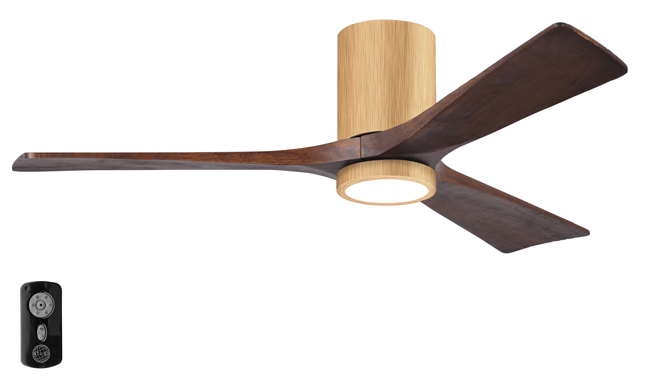 Matthews Fan Company IR3HLK-LM-WA-52 Irene 52" Light Maple Hugger ...