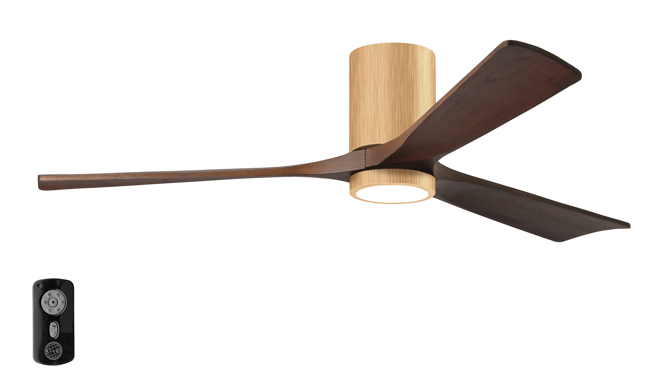 Matthews Fan Company IR3HLK-LM-WA-60 Irene 60" Light Maple Hugger ...