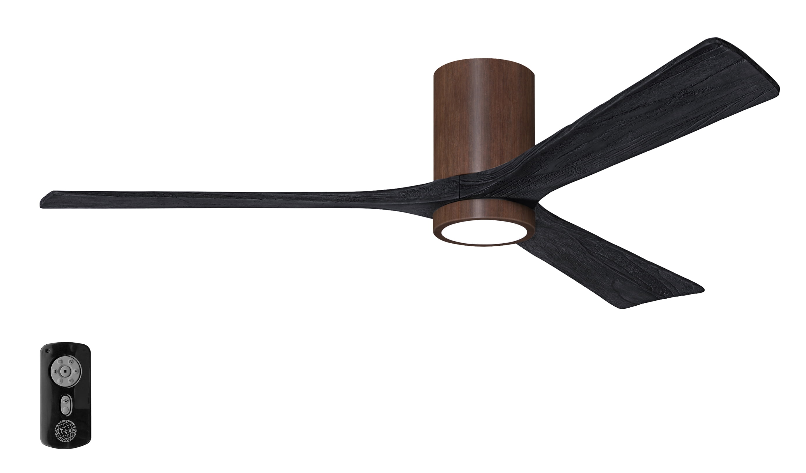 Matthews Fan Company IR3HLK-WN-BK-60 Irene 60" Walnut Hugger Ceiling ...