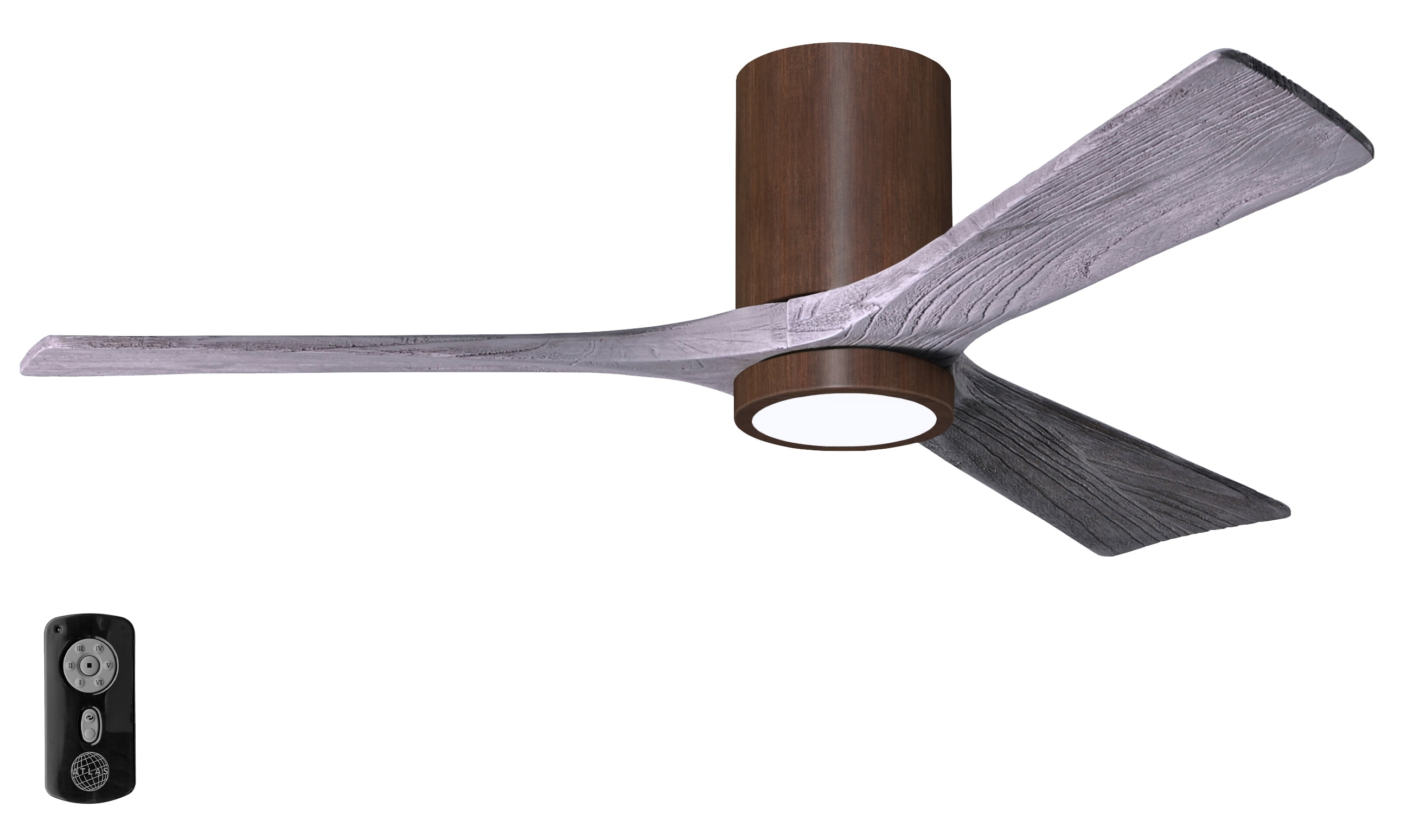 Matthews Fan Company IR3HLK-WN-BW-52 Irene 52" Walnut Hugger Ceiling ...