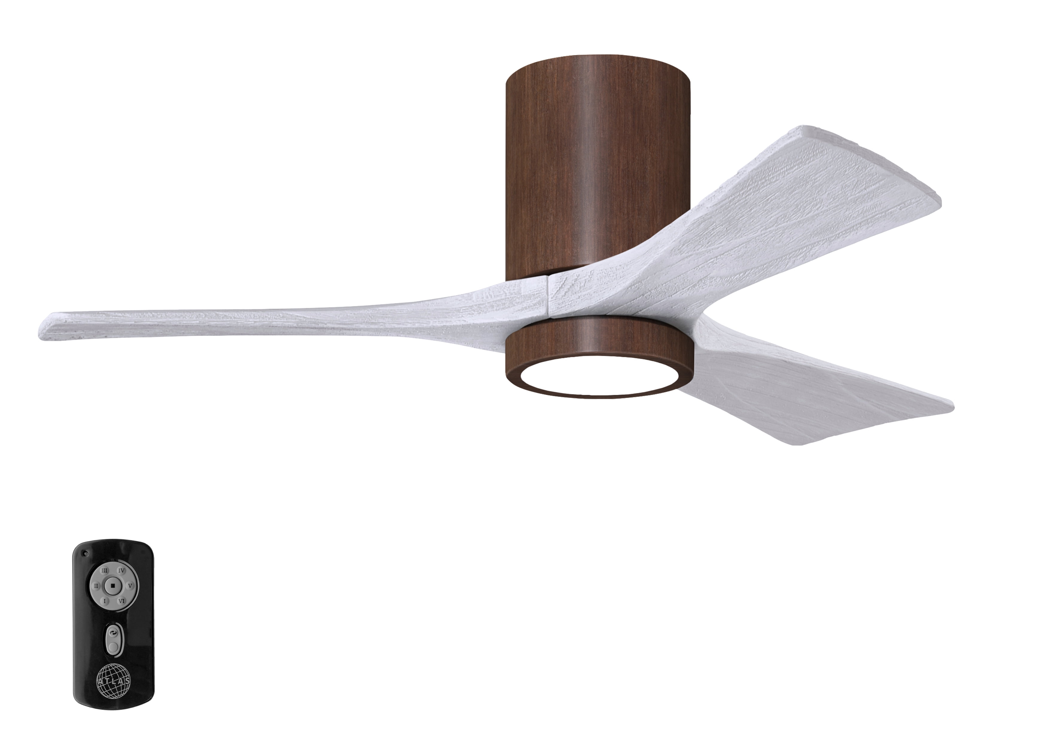 Matthews Fan Company IR3HLK-WN-MWH-42 Irene 42" Walnut Hugger Ceiling ...
