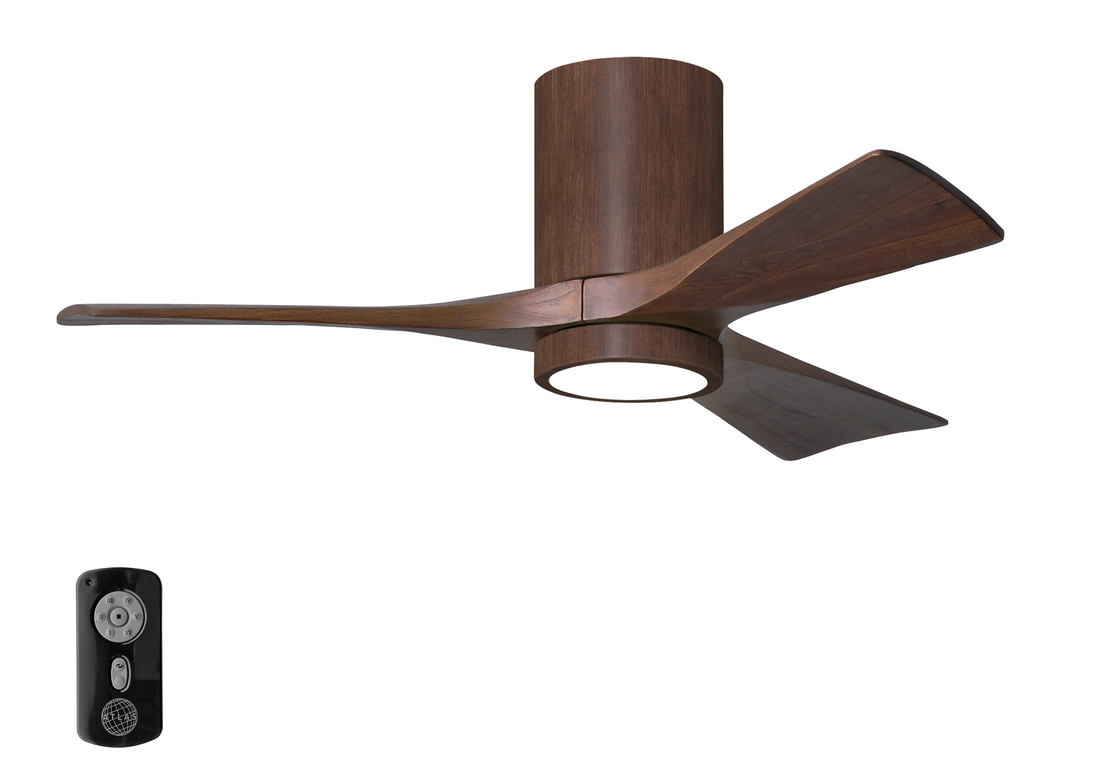 Matthews Fan Company IR3HLK-WN-WA-42 Irene 42" Walnut Hugger Ceiling ...