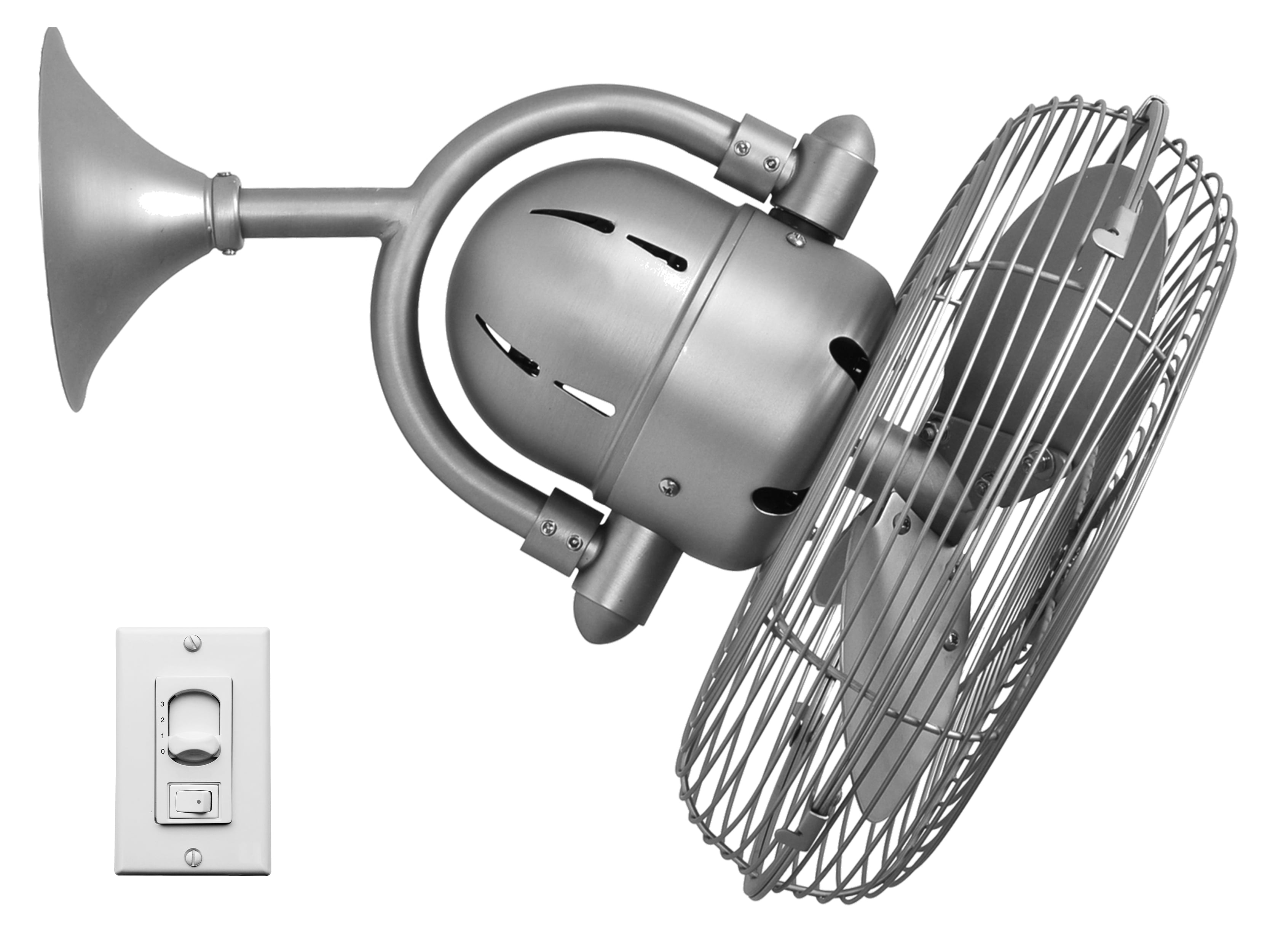 Matthews Fan Company KC-BN Kaye 13” Brushed Nickel Wall Mount/Ceiling ...