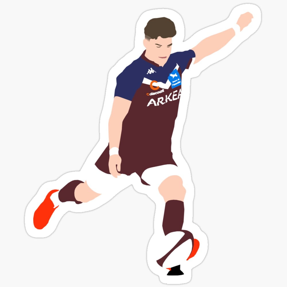 Matthieu Jalibert - Union Bordeaux Begles Sticker Phone Decal Water Bottle Stickers Car Decals ...