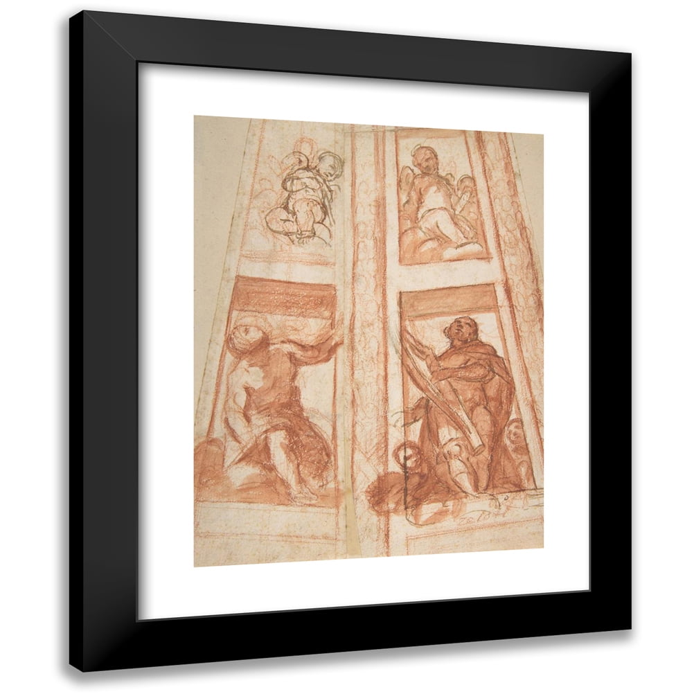 Mattia Preti 12x14 Black Modern Framed Museum Art Print Titled - Design ...