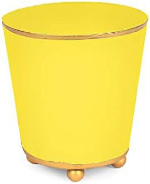 Mattie Yellow, Decorative Round Cachepot & Planter, Matte Yellow, Trim ...