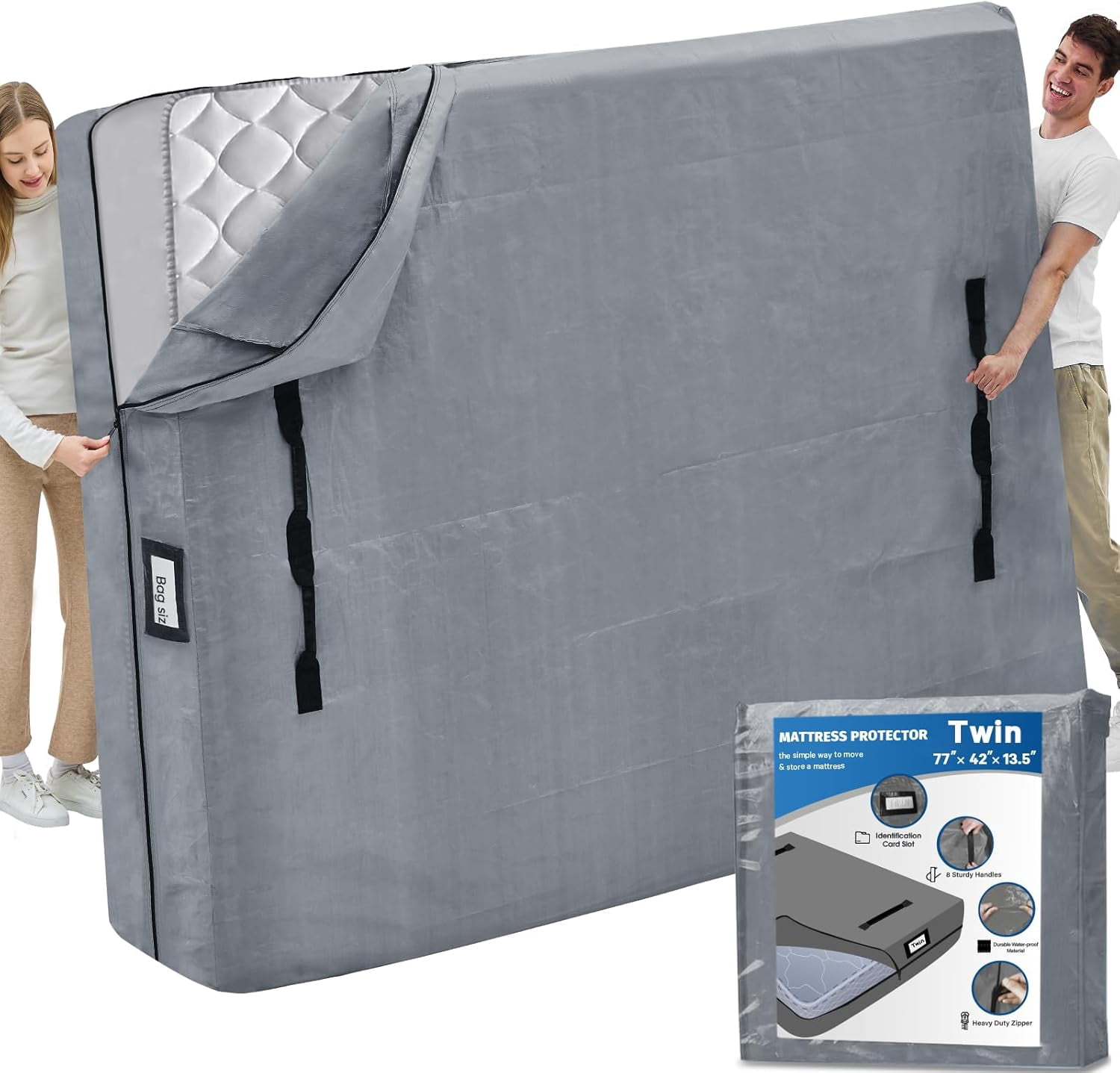 Mattress Bags for Moving and Storage, Fusion Twin Mattress Protector ...