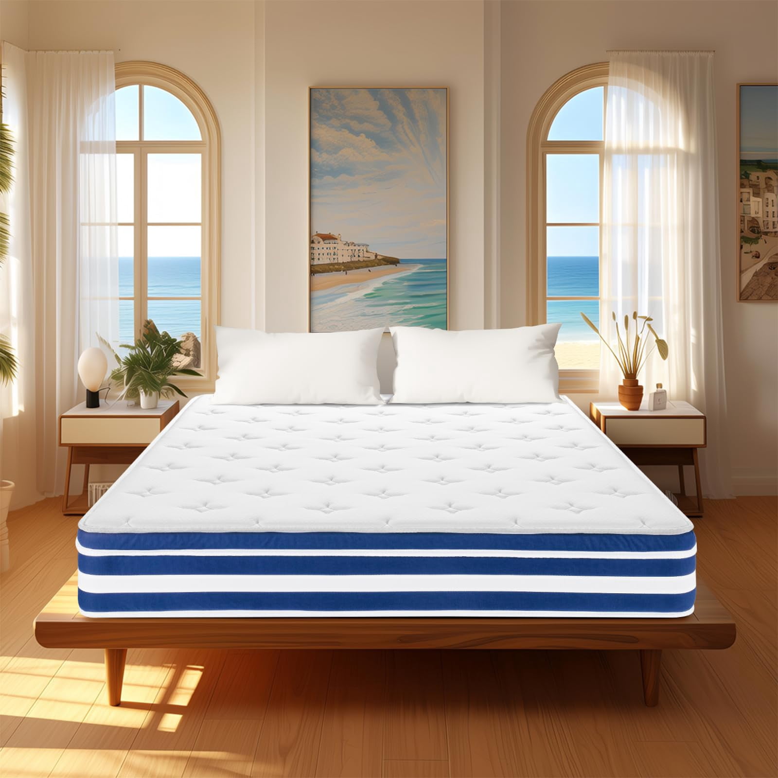 Mattress King, 12 Inch Memory Foam Hybrid King Size Mattress in a Box ...