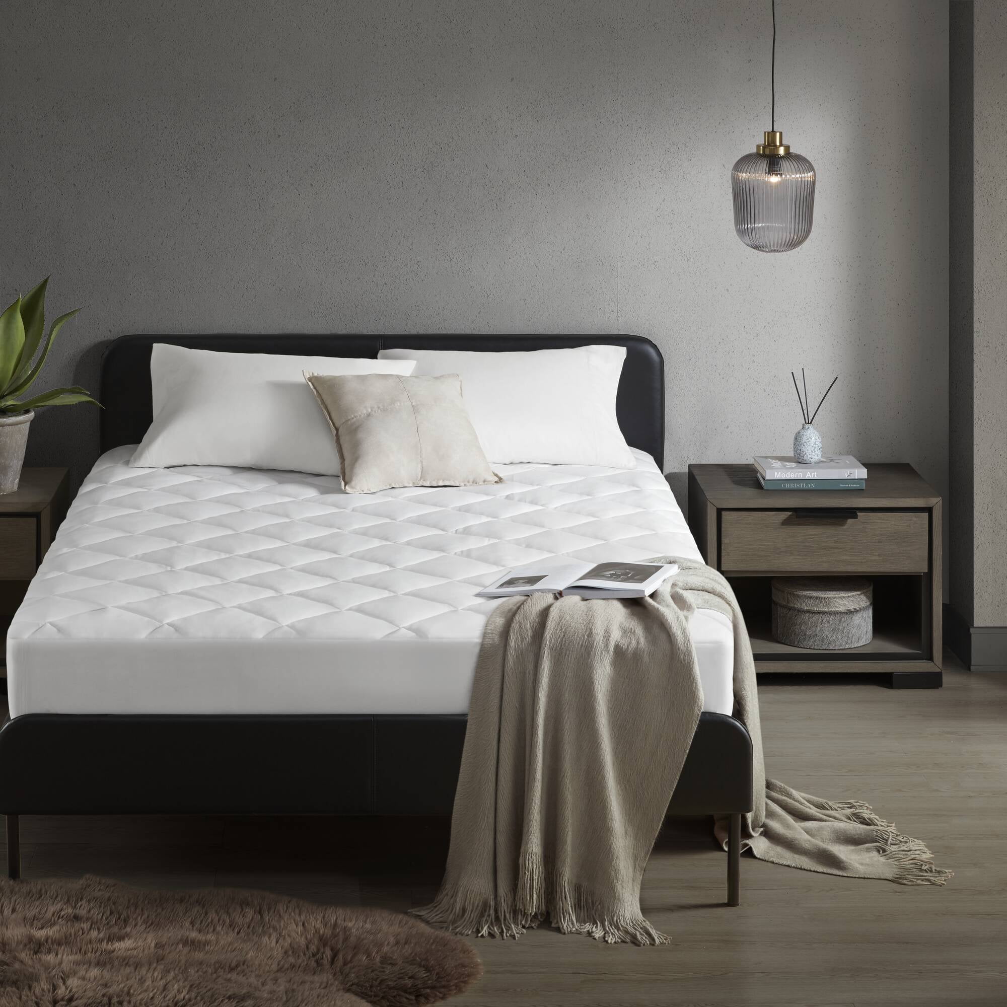 Mattress Protector, Overfilled Deep Pocket Mattress Pad White Full ...