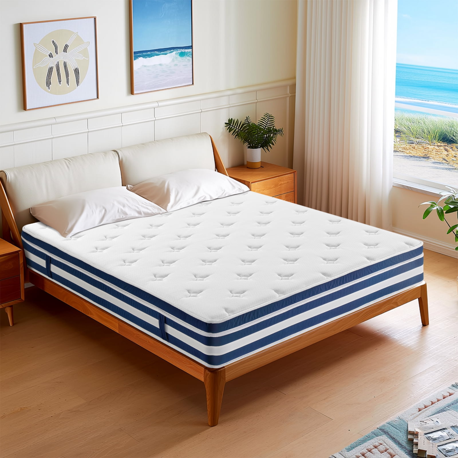 Mattress Queen Size, 10 Inch Hybrid Memory Foam Mattress with Gel ...