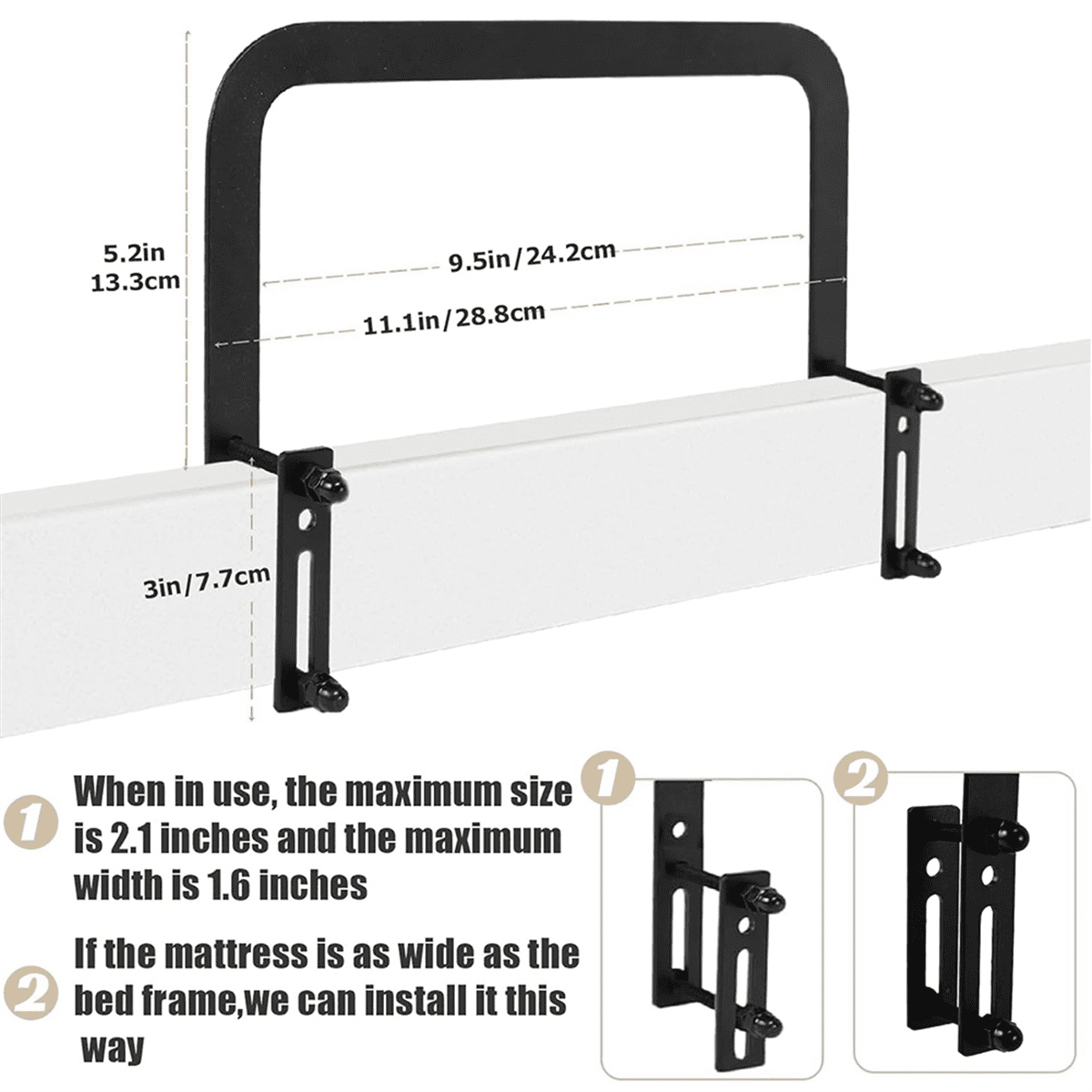 Mattress Slide Stopper Holder in Place Retainer Bar, Non Slip Mattress ...