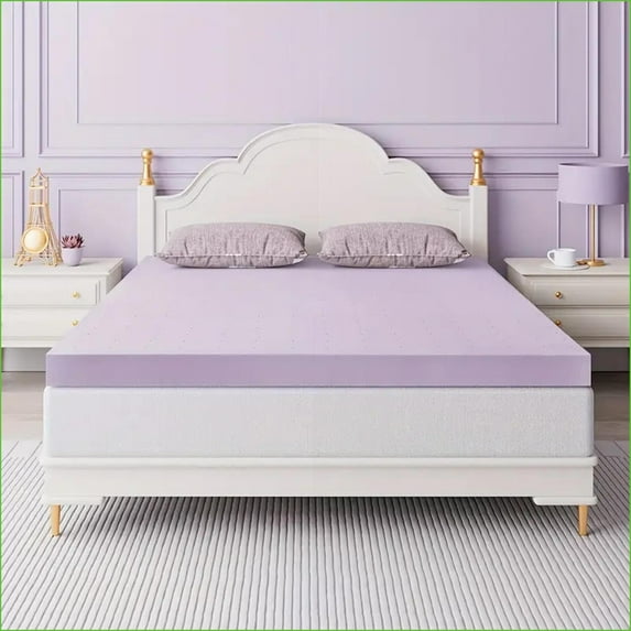 Mattress Topper, 2 Inch Firm Gel-Infused Memory Foam, King Size ...