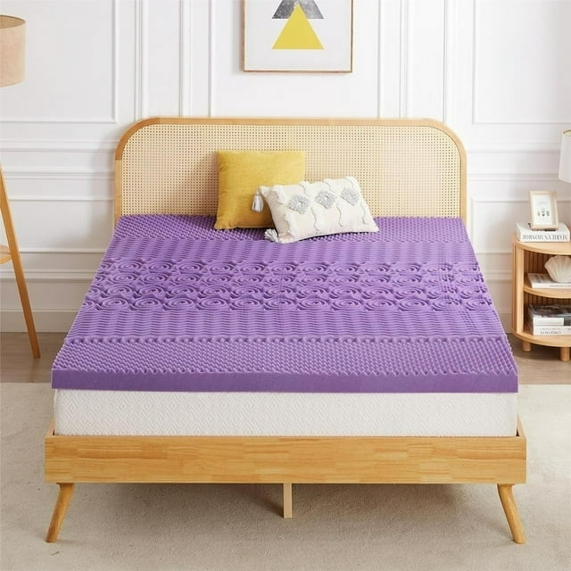 2 inch Twin Size 5-Zone Memory Foam Mattress Topper with Targeted ... 2 inch Twin Size 5-Zone Memory Foam Mattress Topper with Targeted ...