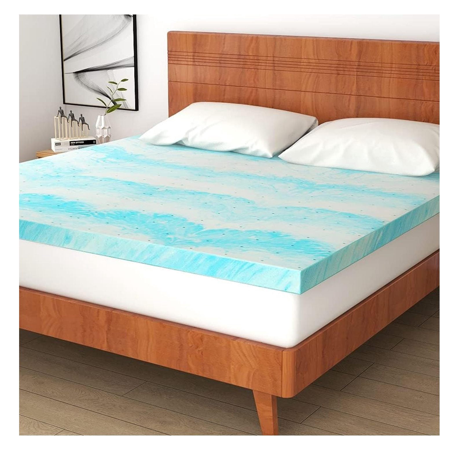 Mattress Topper, 3 Inch Gel Memory Foam Mattress Topper for Queen Size ...