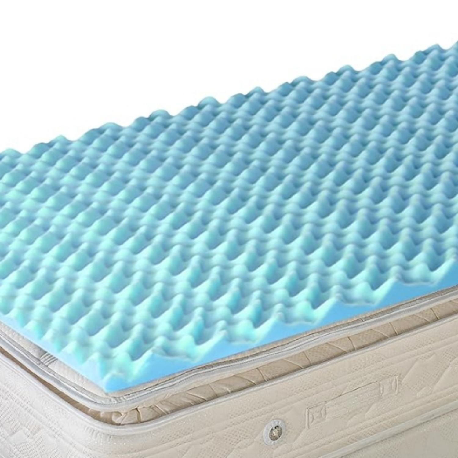 Mattress Topper Egg Crate Foam for Pressure Relief, Weight Distribution ...