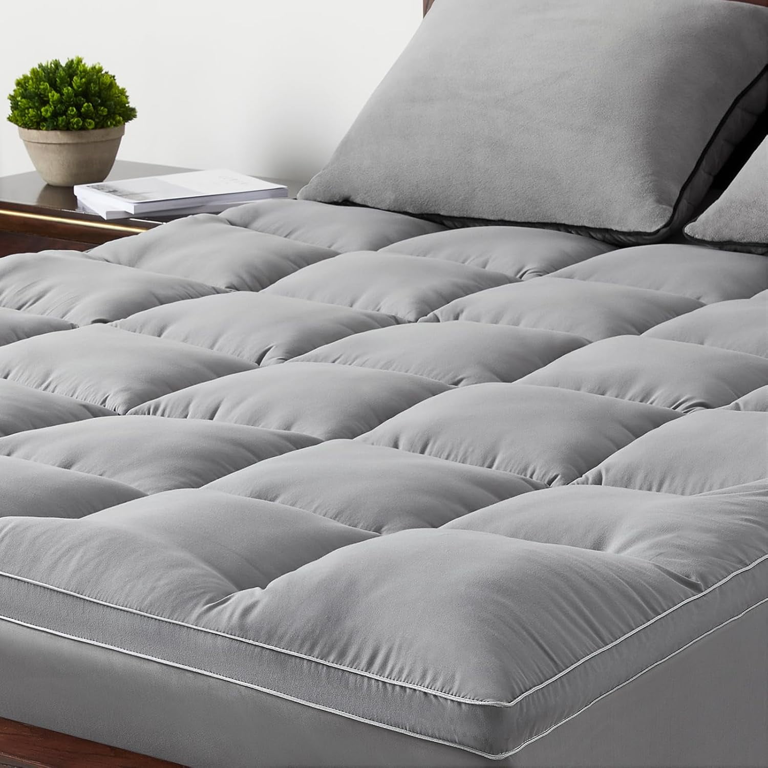 Mattress Topper Full - Pillow Top Mattress Topper Pad Extra Thick Cover ...