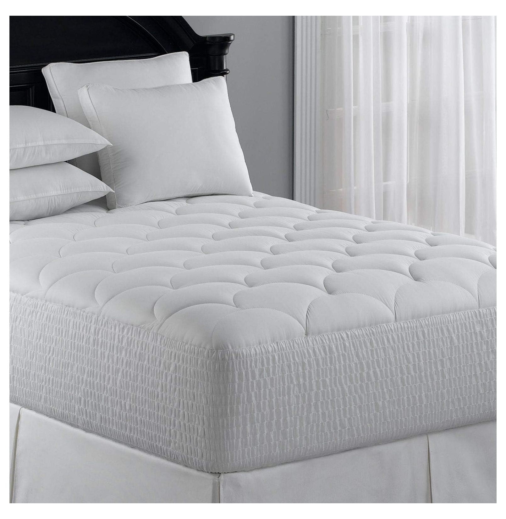 Mattress Topper - Plush, Quilted Mattress Pad with Hypoallergenic Fill ...