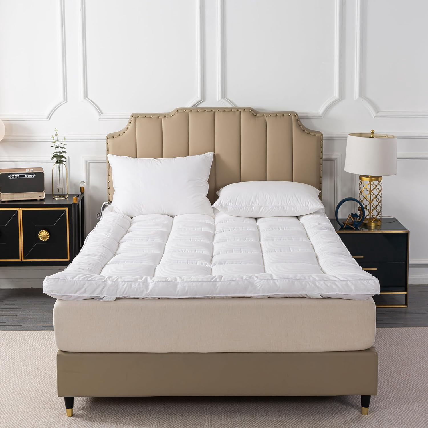 Mattress Topper, Soft Plush Short Queen Mattress Pad for RV Camper ...