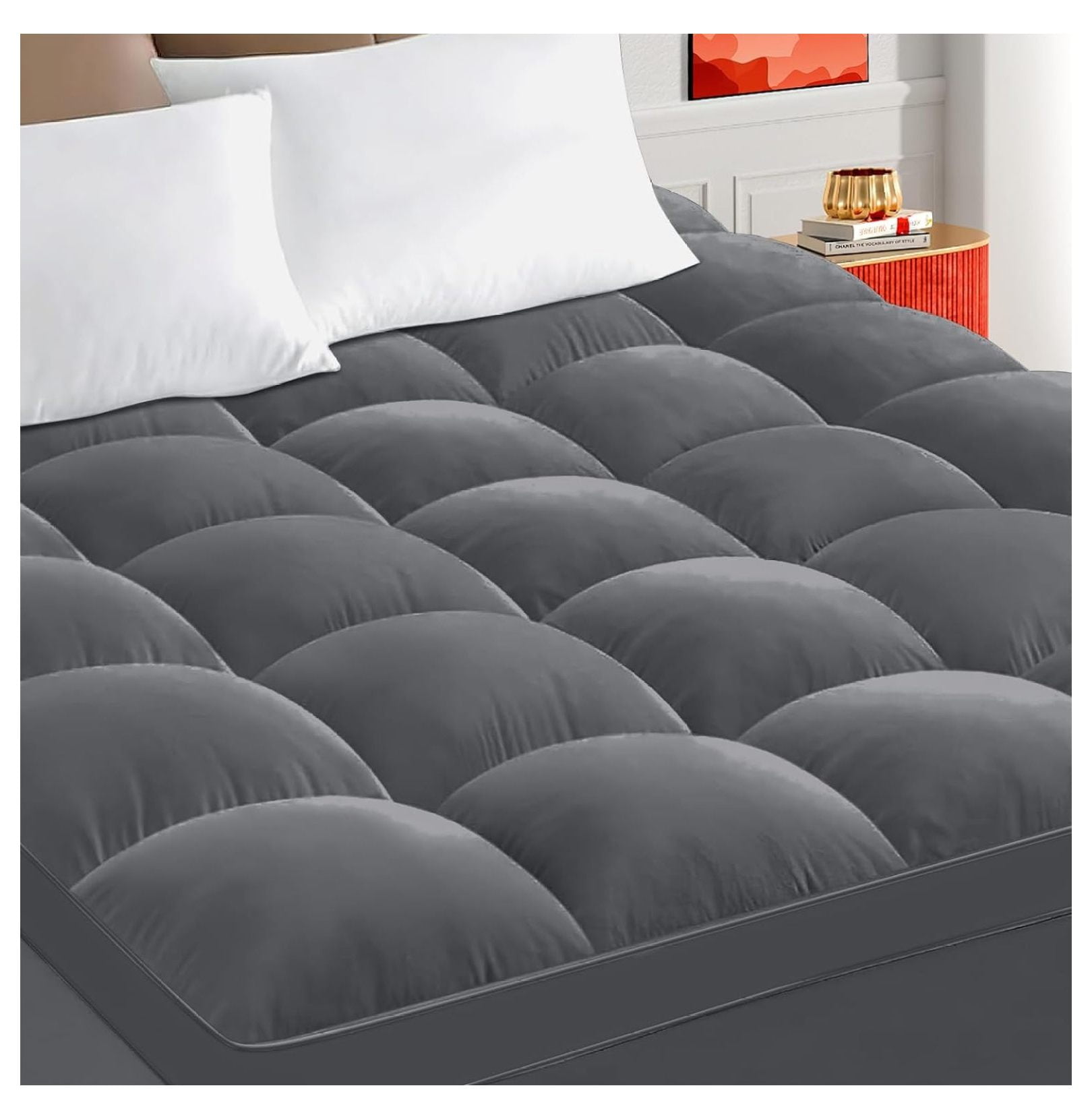 Mattress Topper Super Queen Size, JuRlvC Cooling Mattress Pad Cover for ...