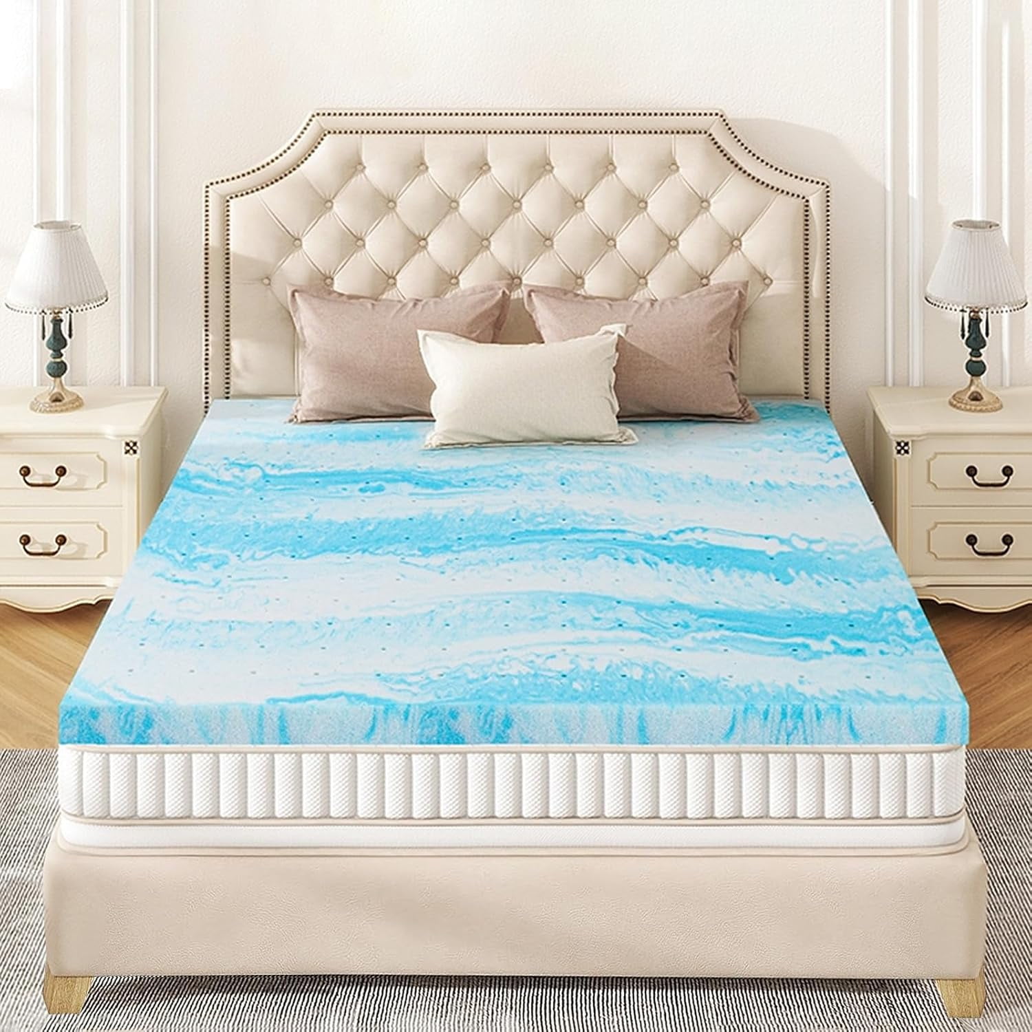 Mattress Topper Twin - 3 Inch Memory Foam Mattress Topper Cooling Gel ...