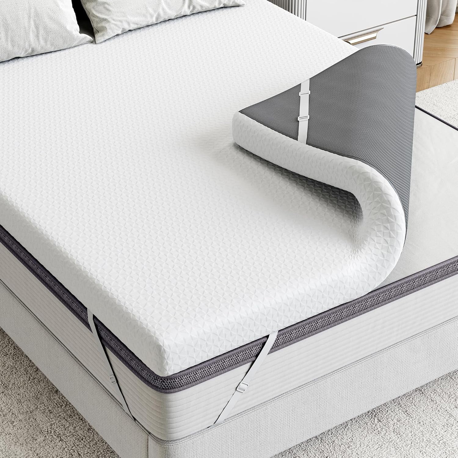 Mattress Topper Twin XL, 3 Inch Cooling Gel Memory Foam Mattress Topper ...