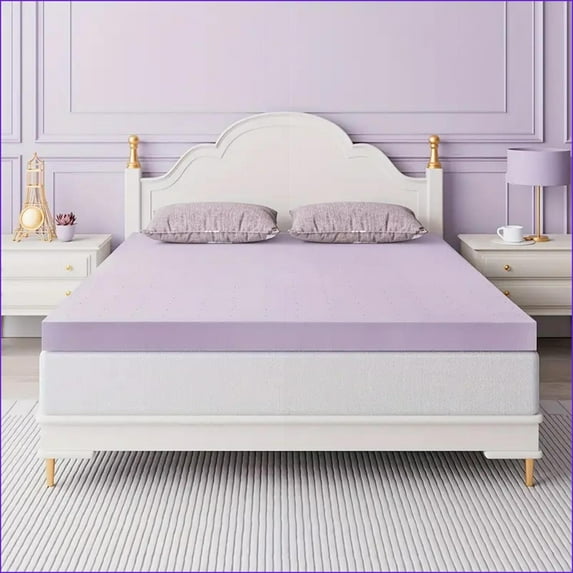 Mattress Toppers, 3 Inch Queen Firm Gel-Infused Memory Foam, Ventilated ...