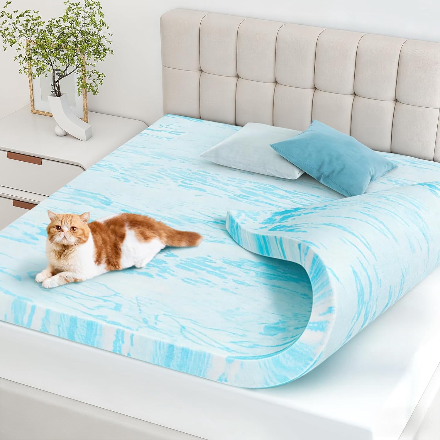 Mattress Toppers Memory Foam Twin, 2 Inch Thick Bed Topper Pad Cooling ...