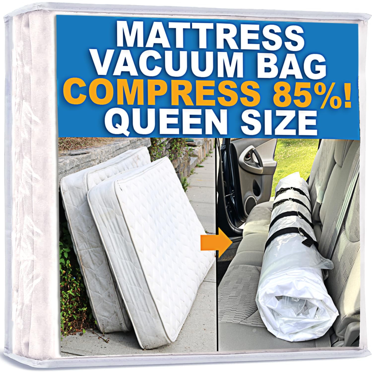 Mattress Vacuum Bag For Moving, Vacuum Seal Mattress Bag for Memory Foam or Inner Spring ...