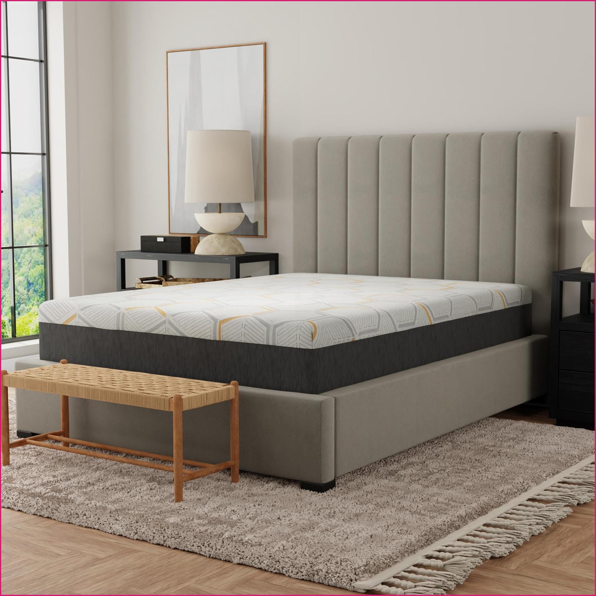 Mattresses, 12" Copper Gel Cooling Memory Foam Mattress, Split King ...