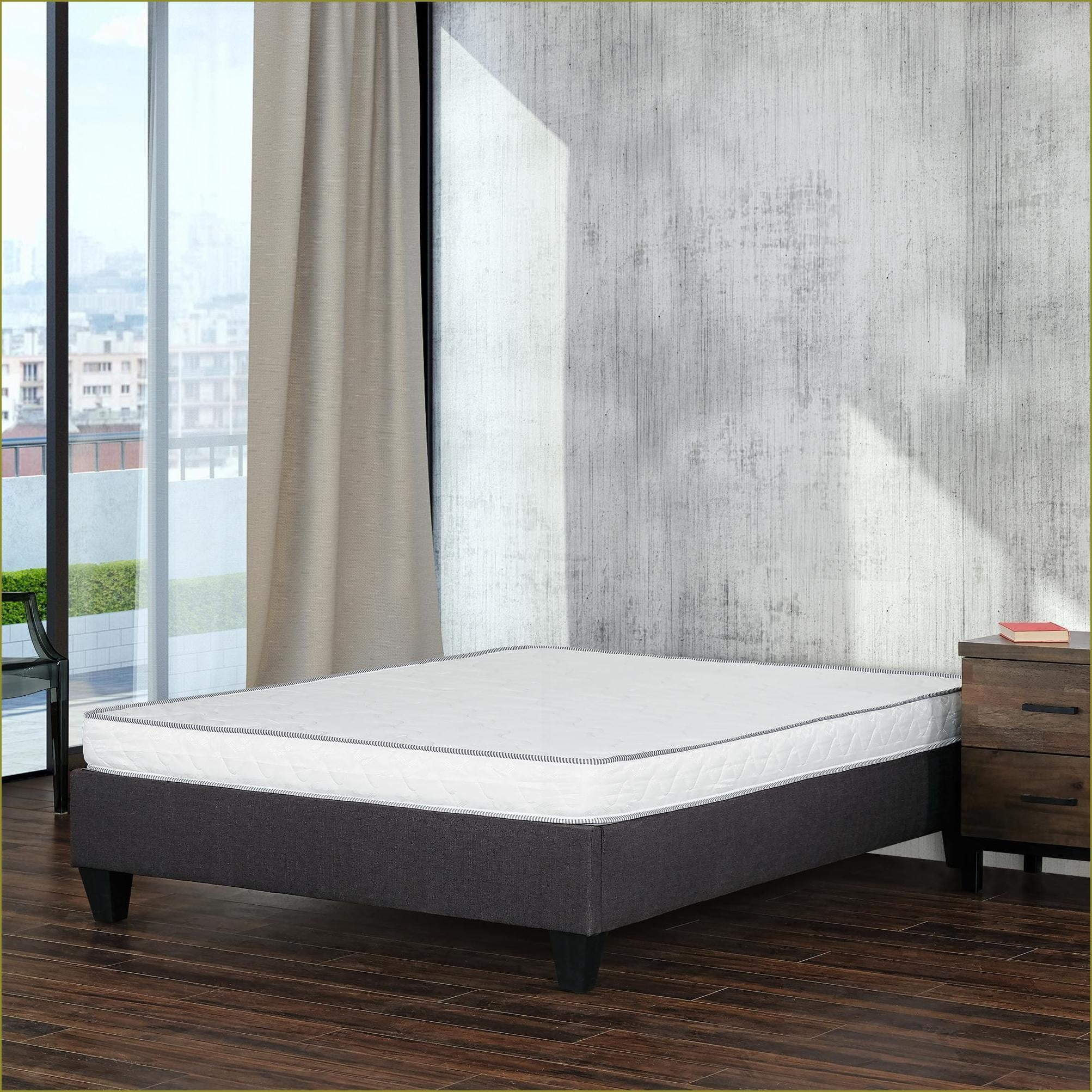 Mattresses, Full Size Firm Reversible Foam Bed in a Box | White ...