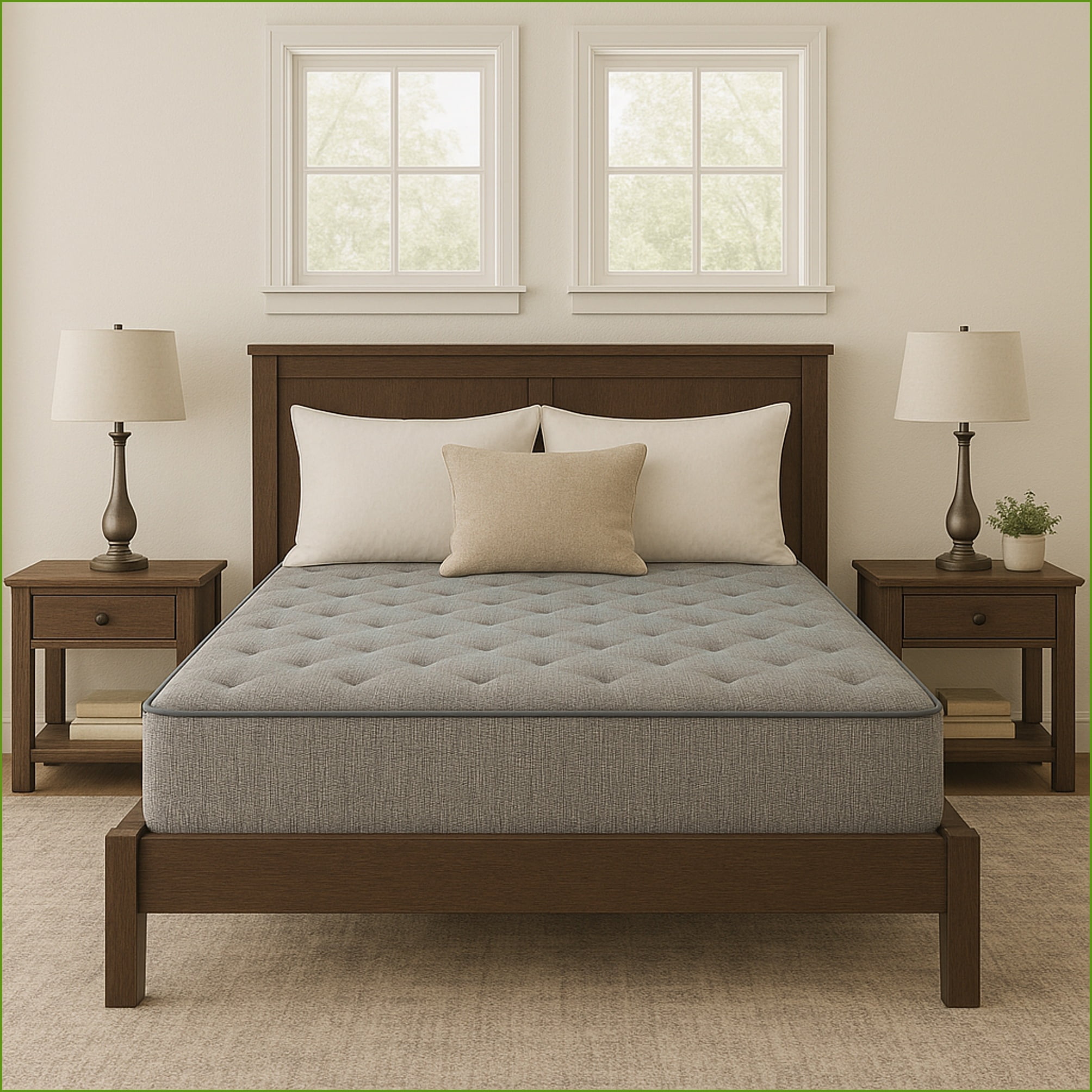Mattresses | Restonic Comfort Care 9” Two-Sided Medium Foam Core ...