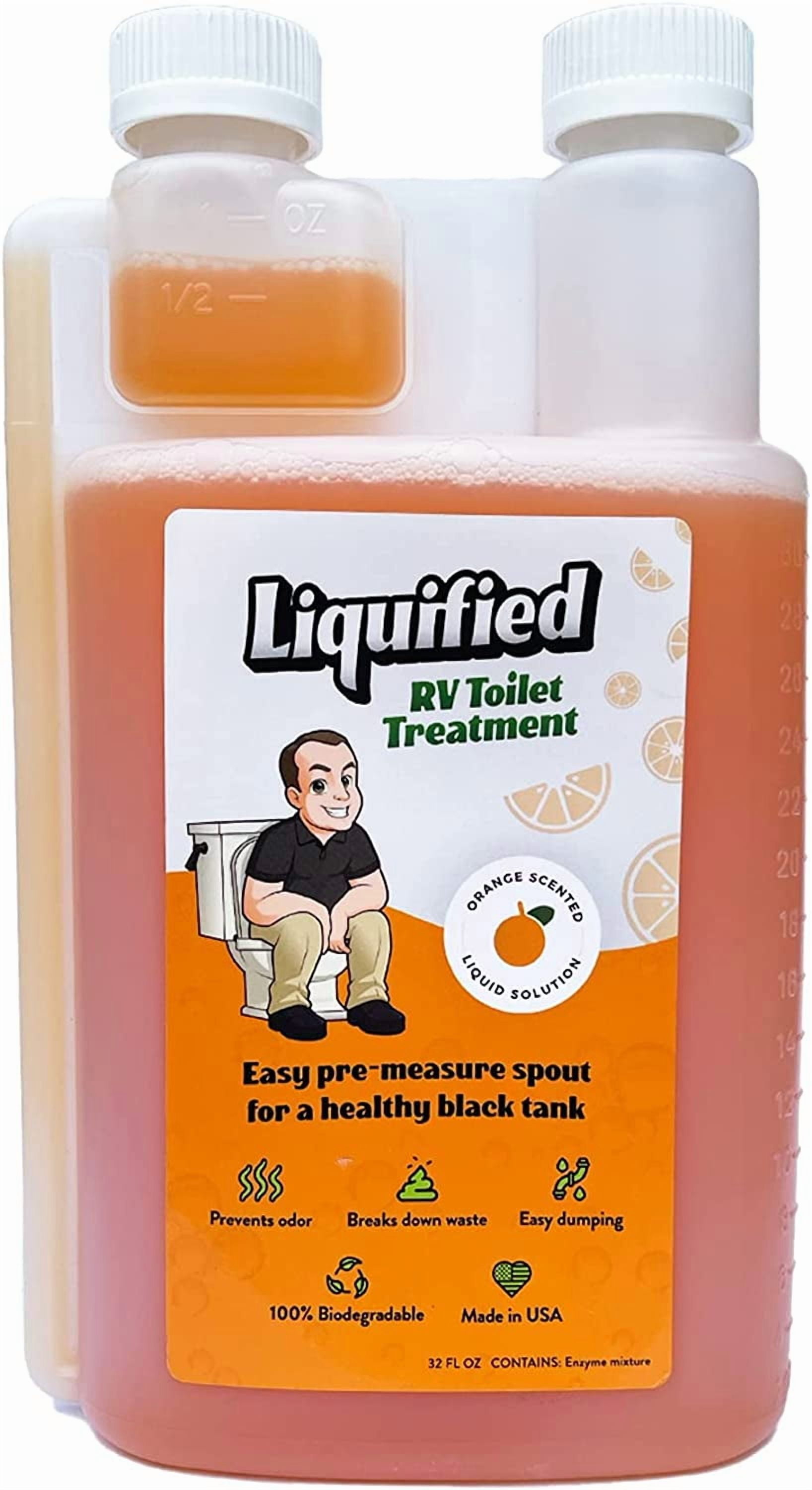 Liquified RV Toilet Treatment 32oz, Black Tank Odor Eliminator with ...