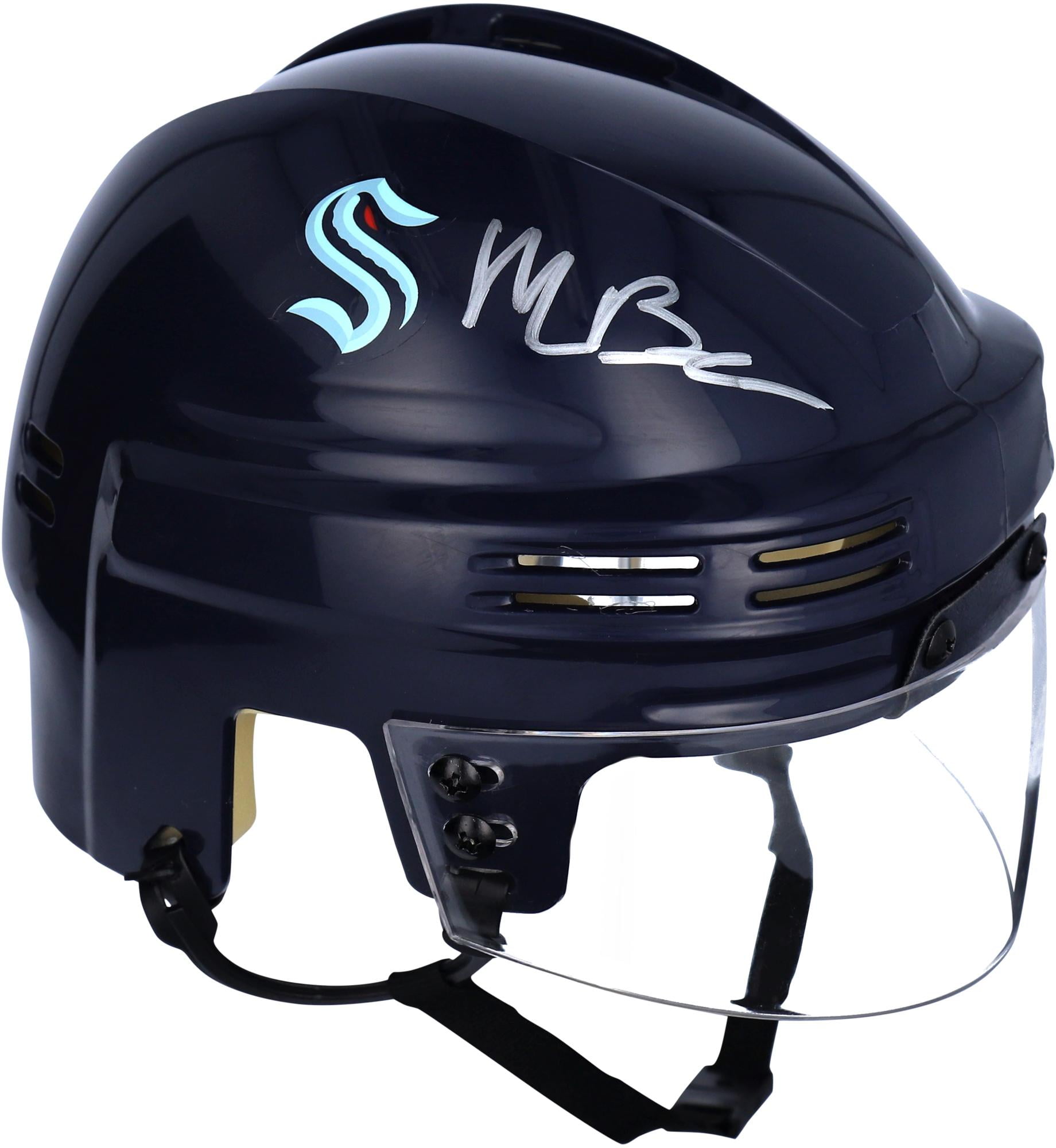 Matty Beniers Seattle Kraken Autographed Navy Mini Helmet - Fanatics ...