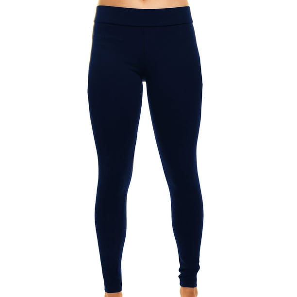 Matty M Admiral Womens Solid Wide-Waistband Leggings - Walmart Business ...