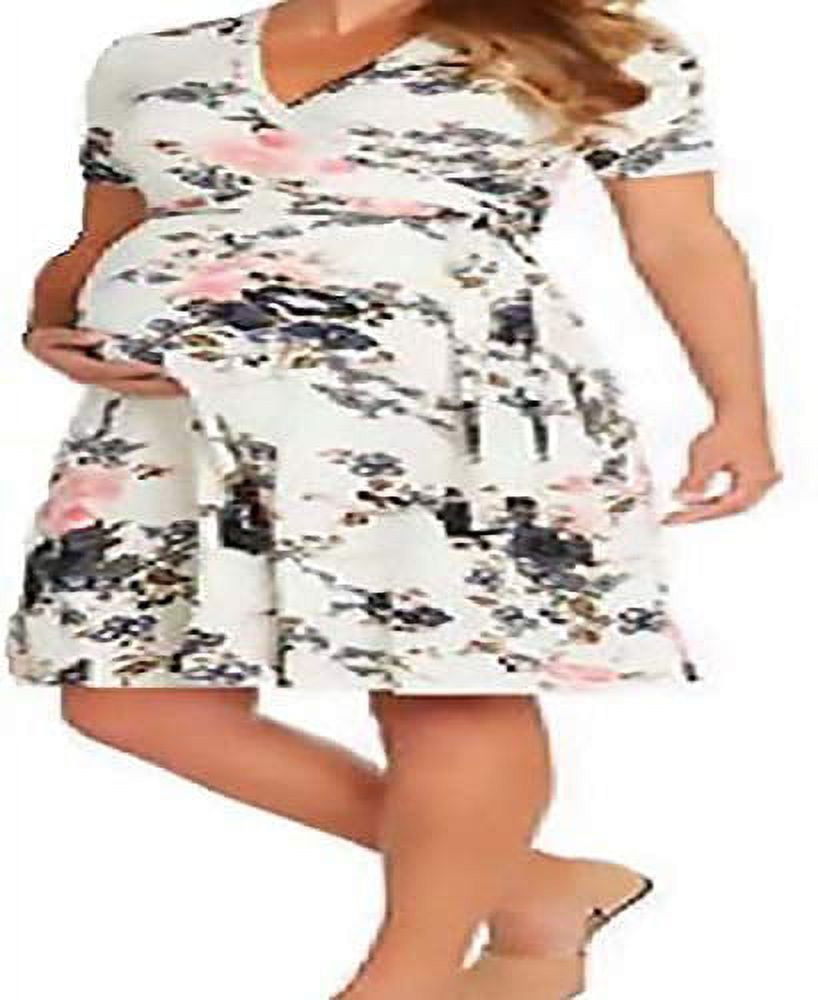 Matty M Ladies' Maternity Dress, XL, Ivory - Walmart Business Supplies