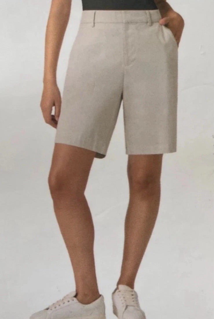 Matty M Women's Beige Bermuda Shorts, Size L - Walmart.com