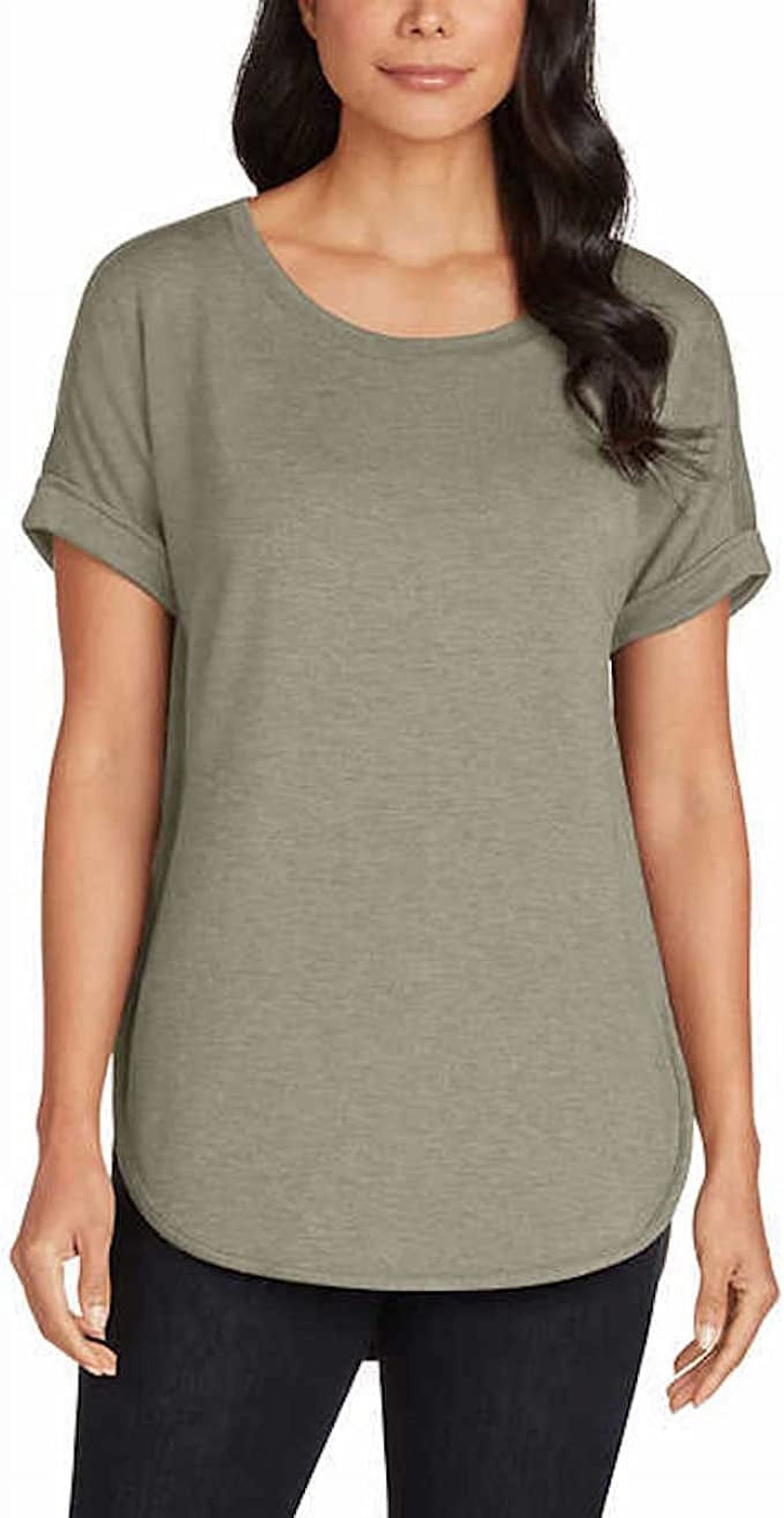 Matty M Women's French Terry Top (Heather Marine, Small) - Walmart.com