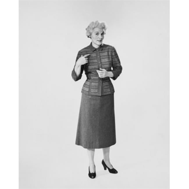Mature Woman Standing Poster Print - 18 x 24 in. - Walmart.com